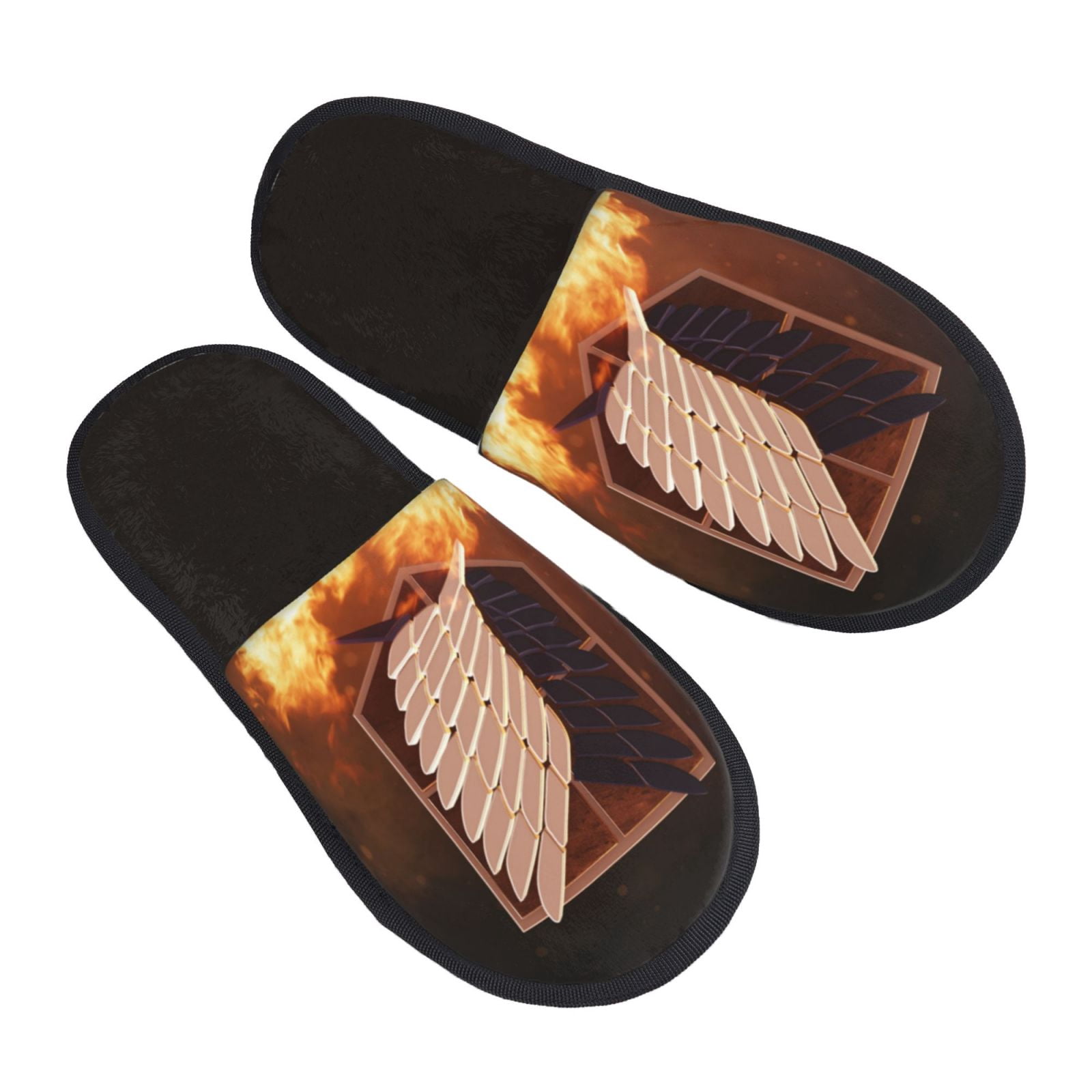 Attack On Titan Furry Slippers For Men Women Fuzzy House Slippers ...