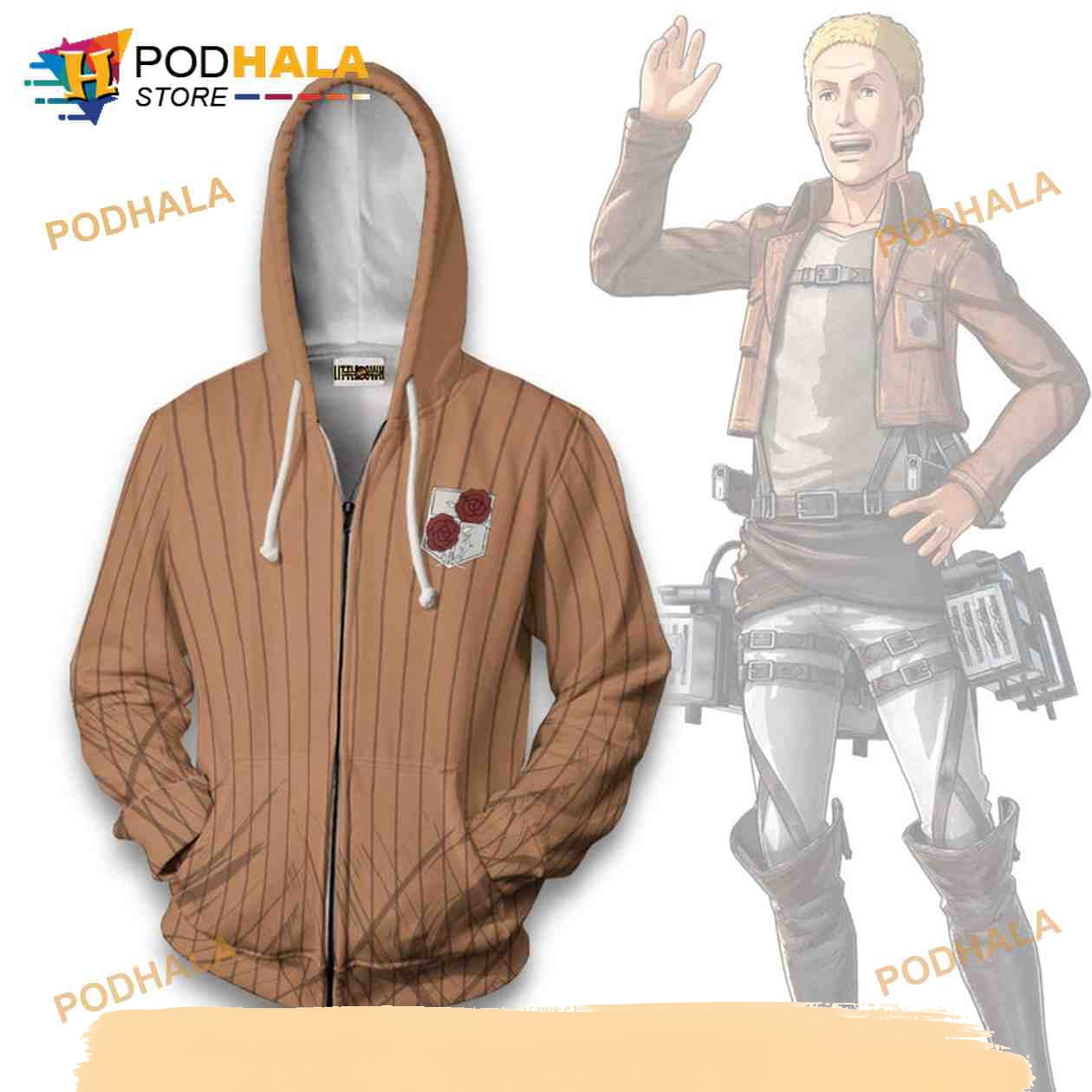 Attack On Titan Garrison Regiment 3D Hoodie Anime Casual Cosplay ...