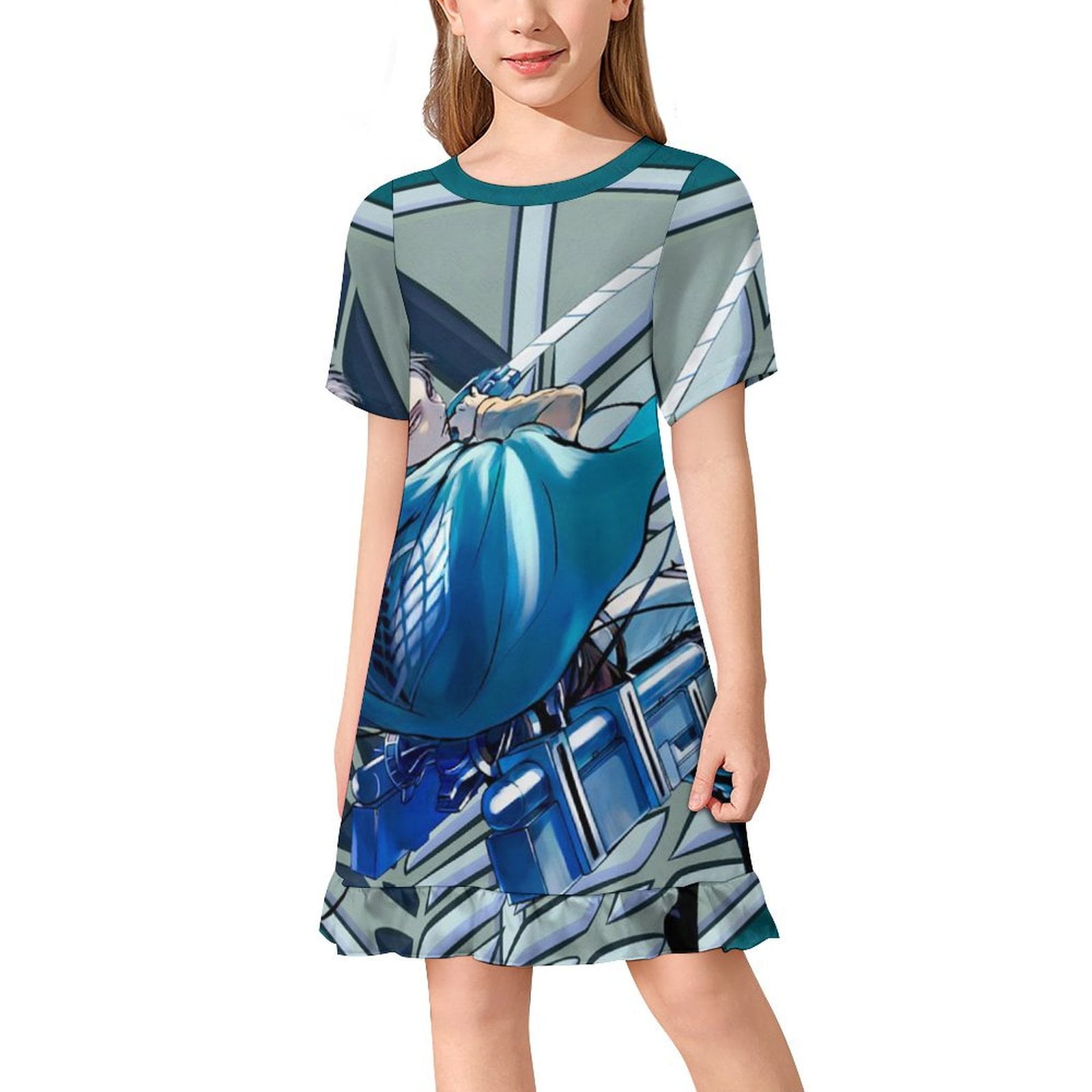 Attack On Titan Girls Short Sleeve Dress Soft Cute Designs Dresses ...