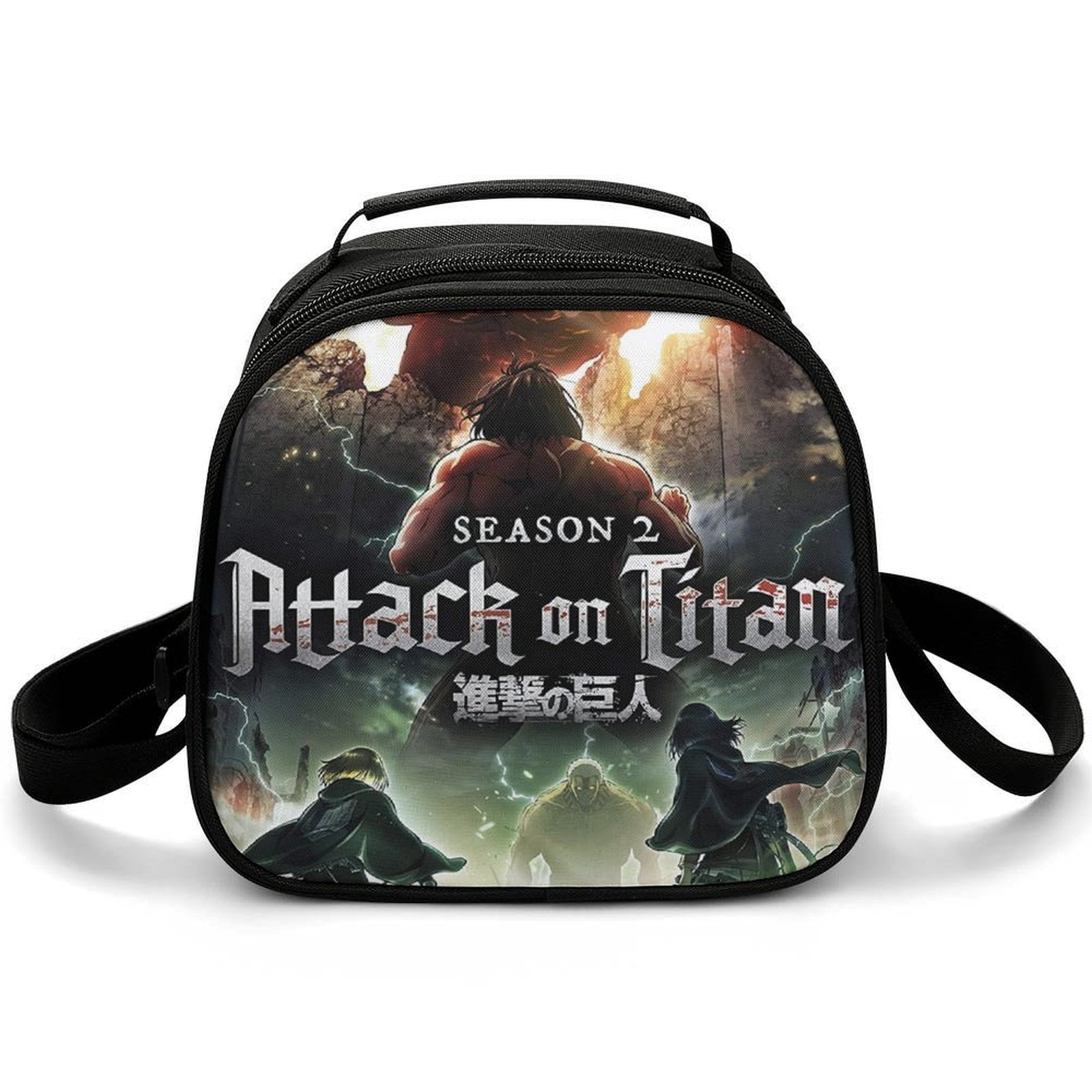Attack On Titan Insulated Lunch Bag Portable Lunch Box Reusable Therma ...