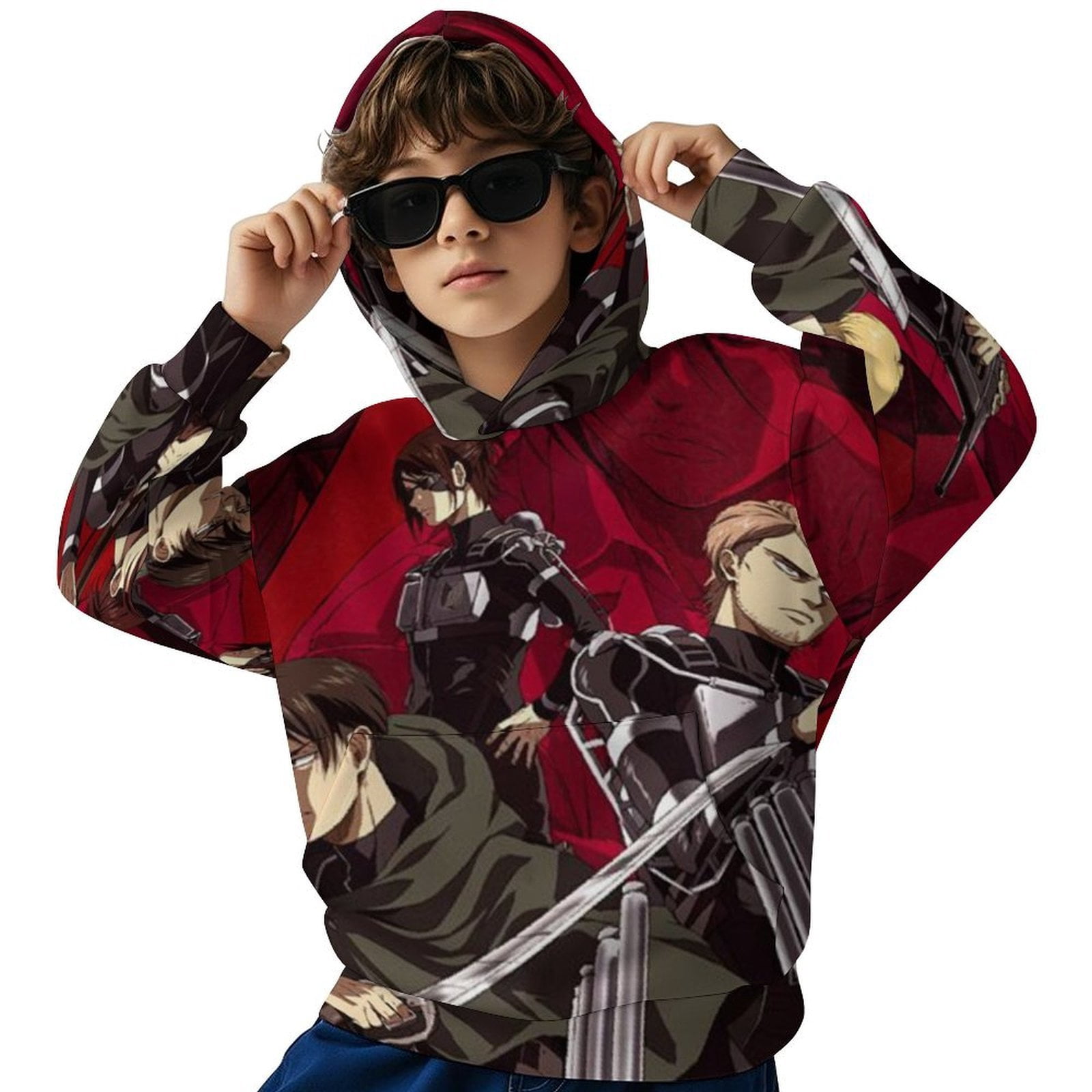 Attack On Titan Kids' Hooded Sweatshirt Cozy Hoodie Casual Sweat Top ...