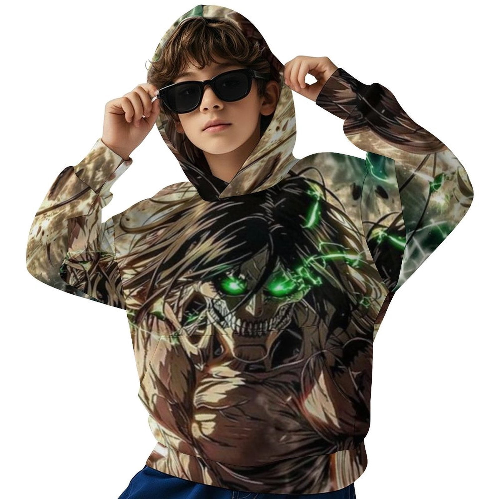 Attack On Titan Kids' Hooded Sweatshirt Cozy Hoodie Casual Sweat Top ...