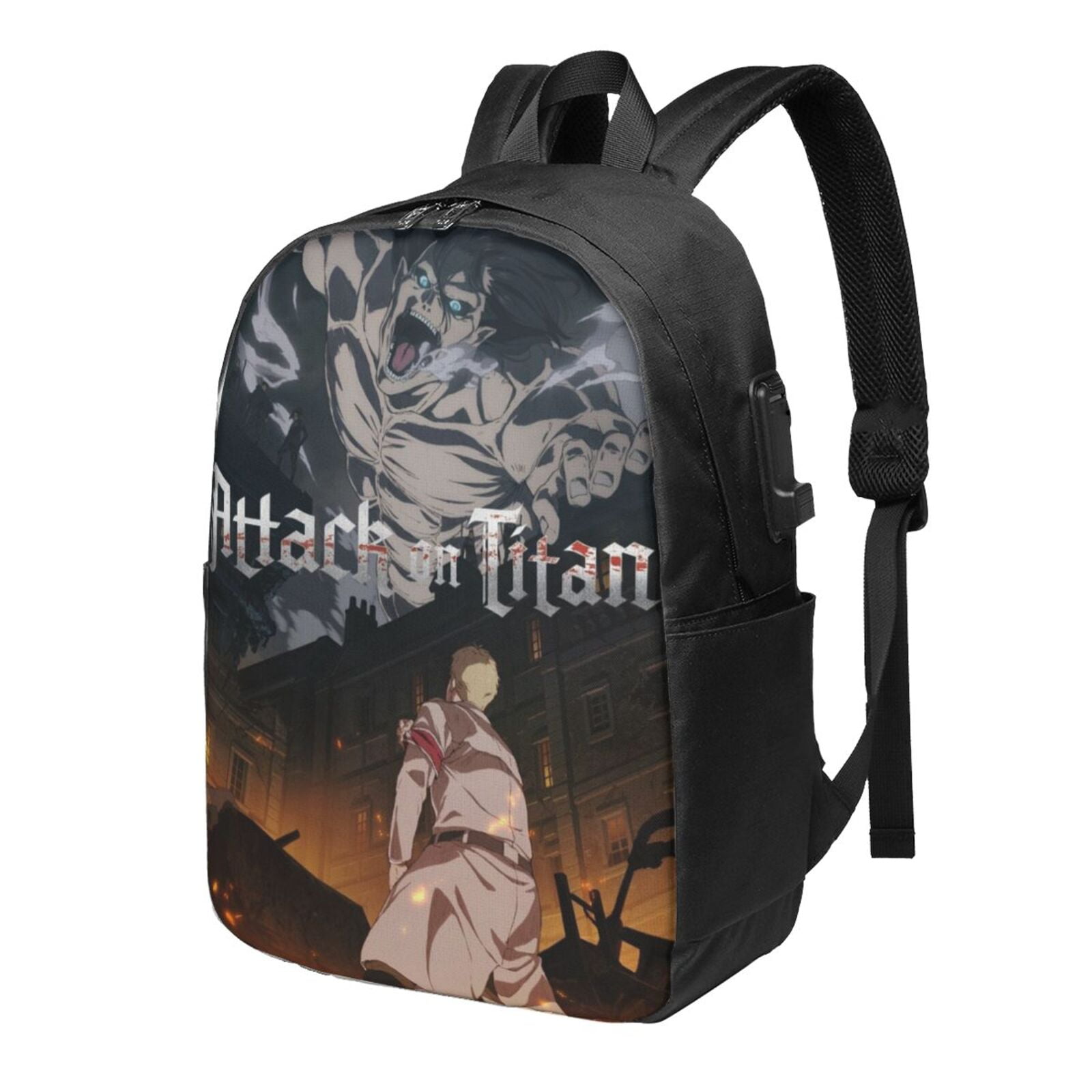 Attack On Titan Laptop Backpack With Usb Charging Port Travel Backpack ...