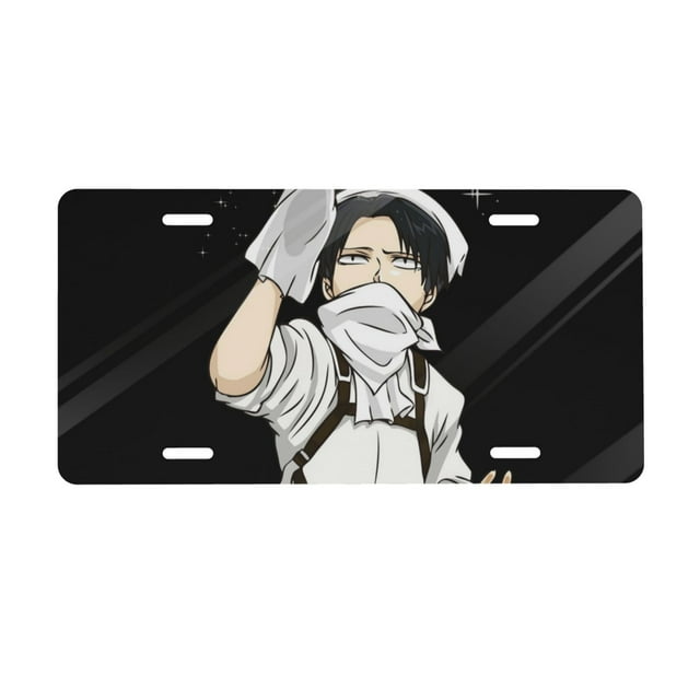 Attack On Titan Levi Ackerman License Plate, Car Front License Plates ...