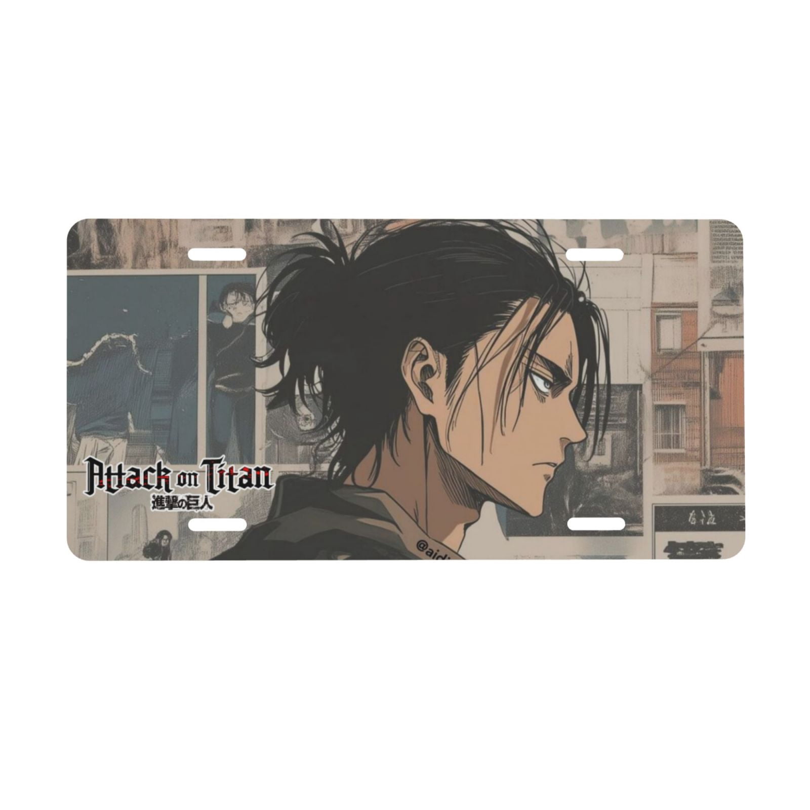 Attack On Titan License Plate, Car Front License Plates With 4 Holes ...