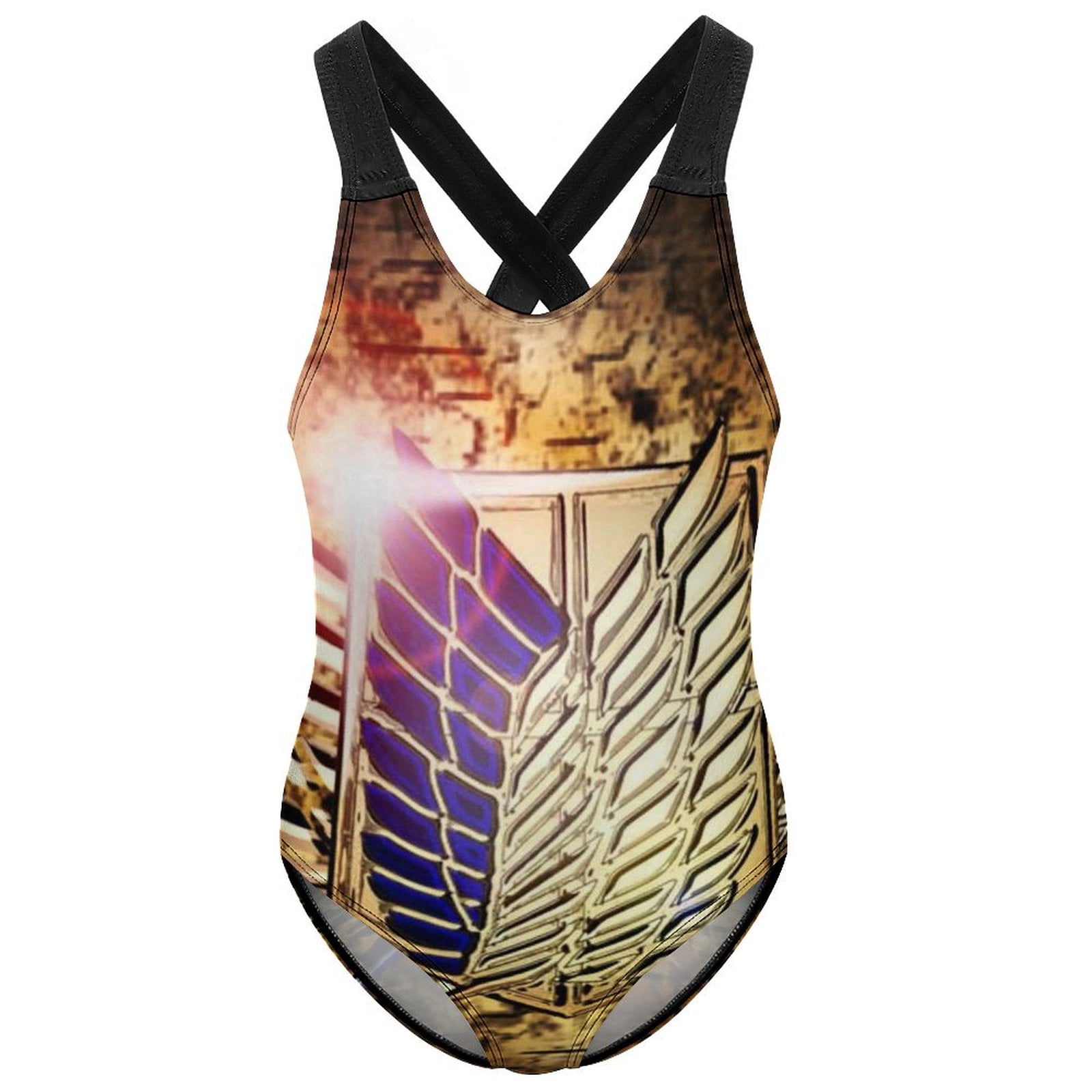 Attack On Titan Logo Children's One-piece Swimsuit Summer Girl's ...