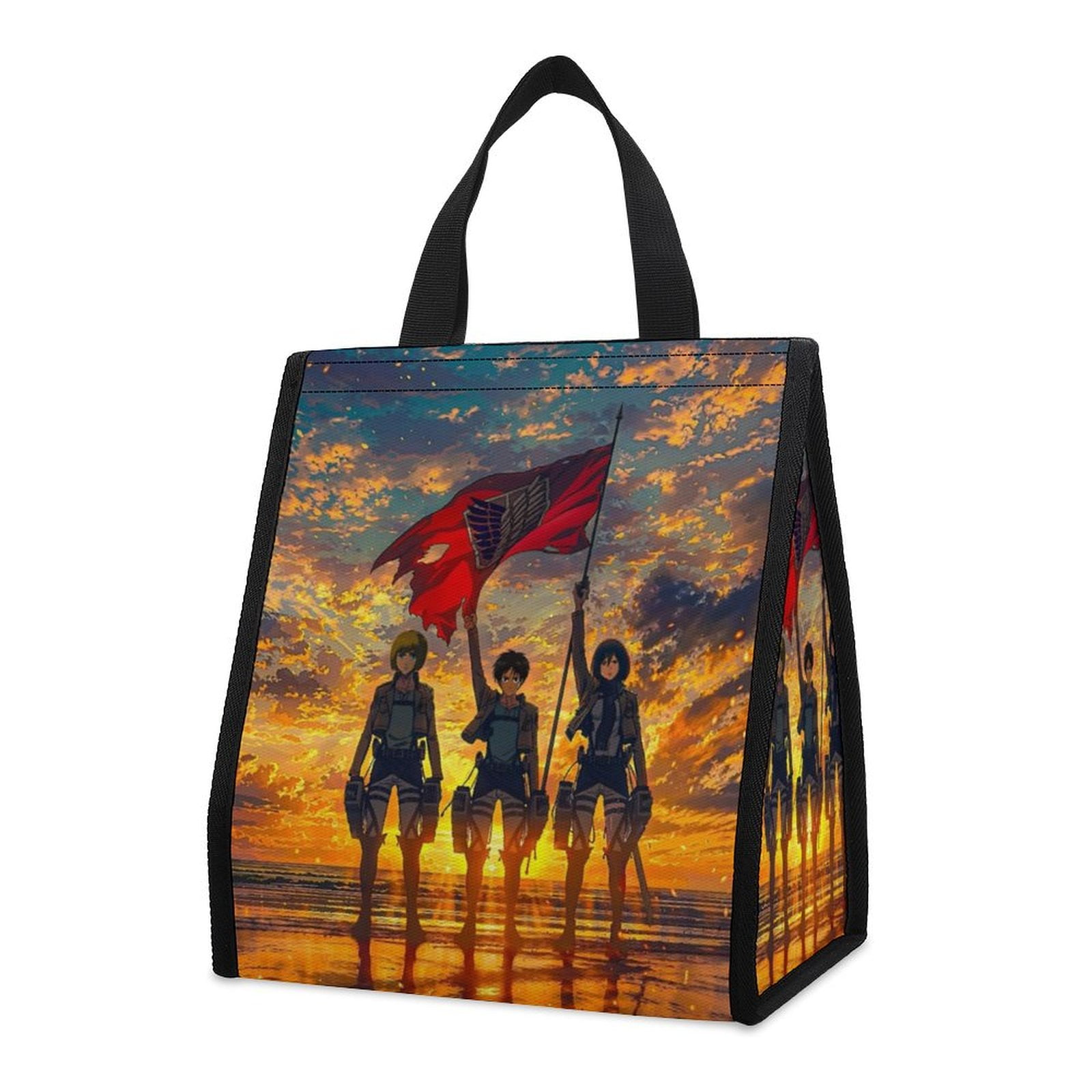 Attack On Titan Lunch Bag Insulated Lunch Box Bag Reusable Portable ...