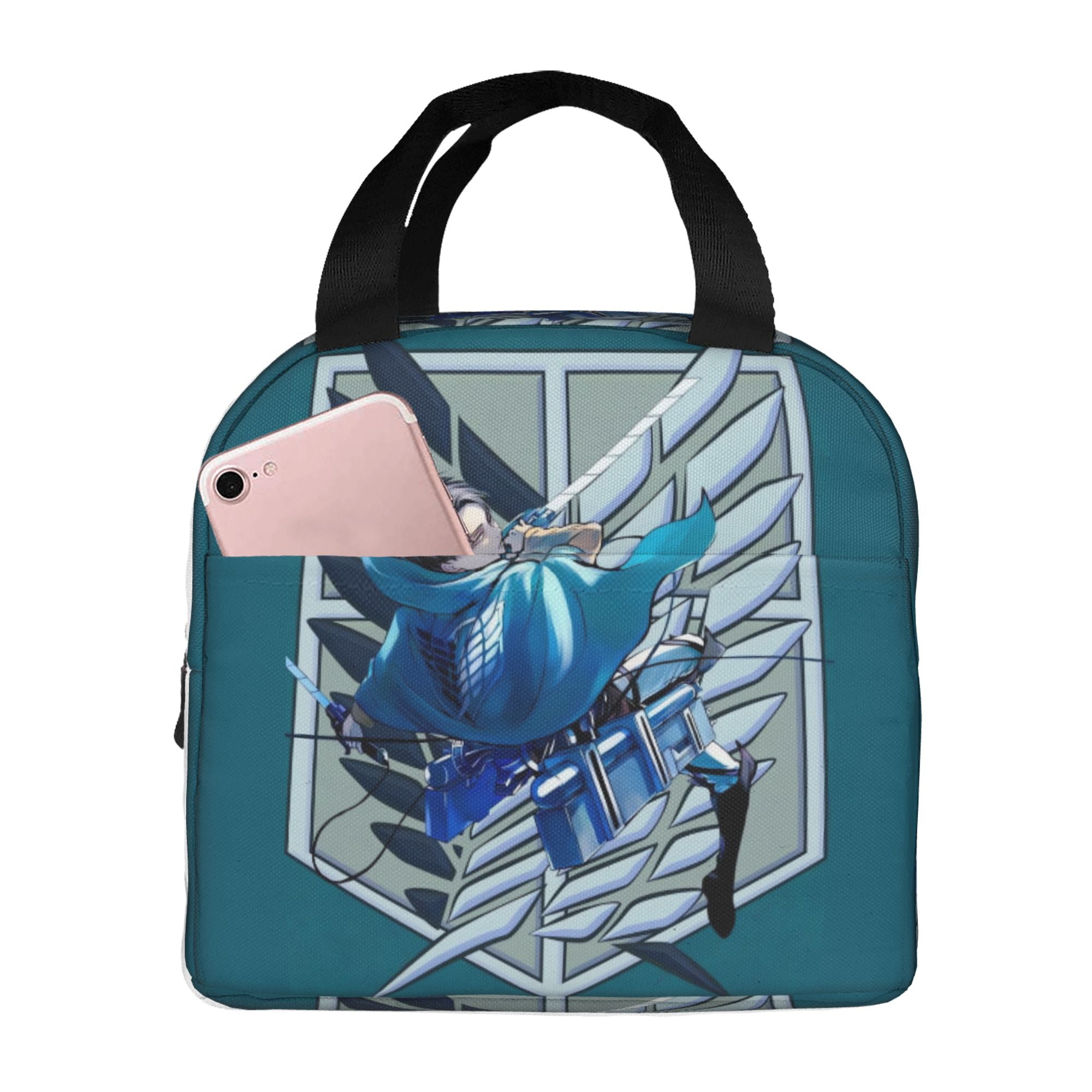 Attack On Titan Lunch Bag Tote Bag Insulated Lunch Box Picnic Beach ...