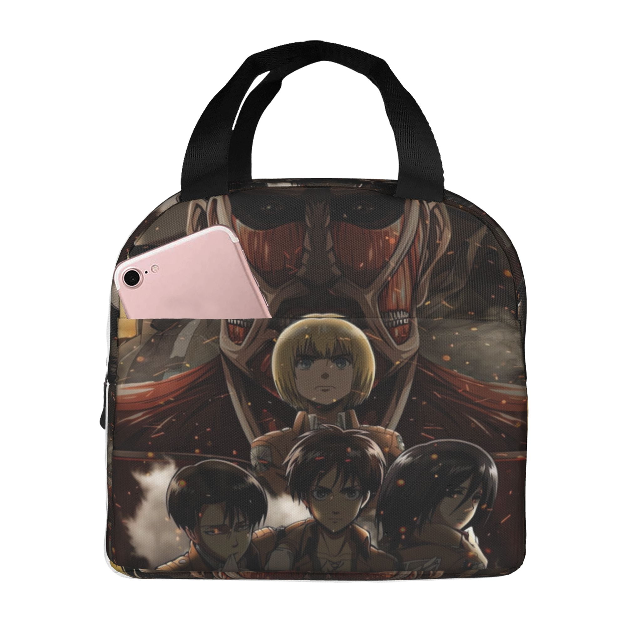 Attack On Titan Lunch Bag Tote Bag Insulated Lunch Box Picnic Beach ...