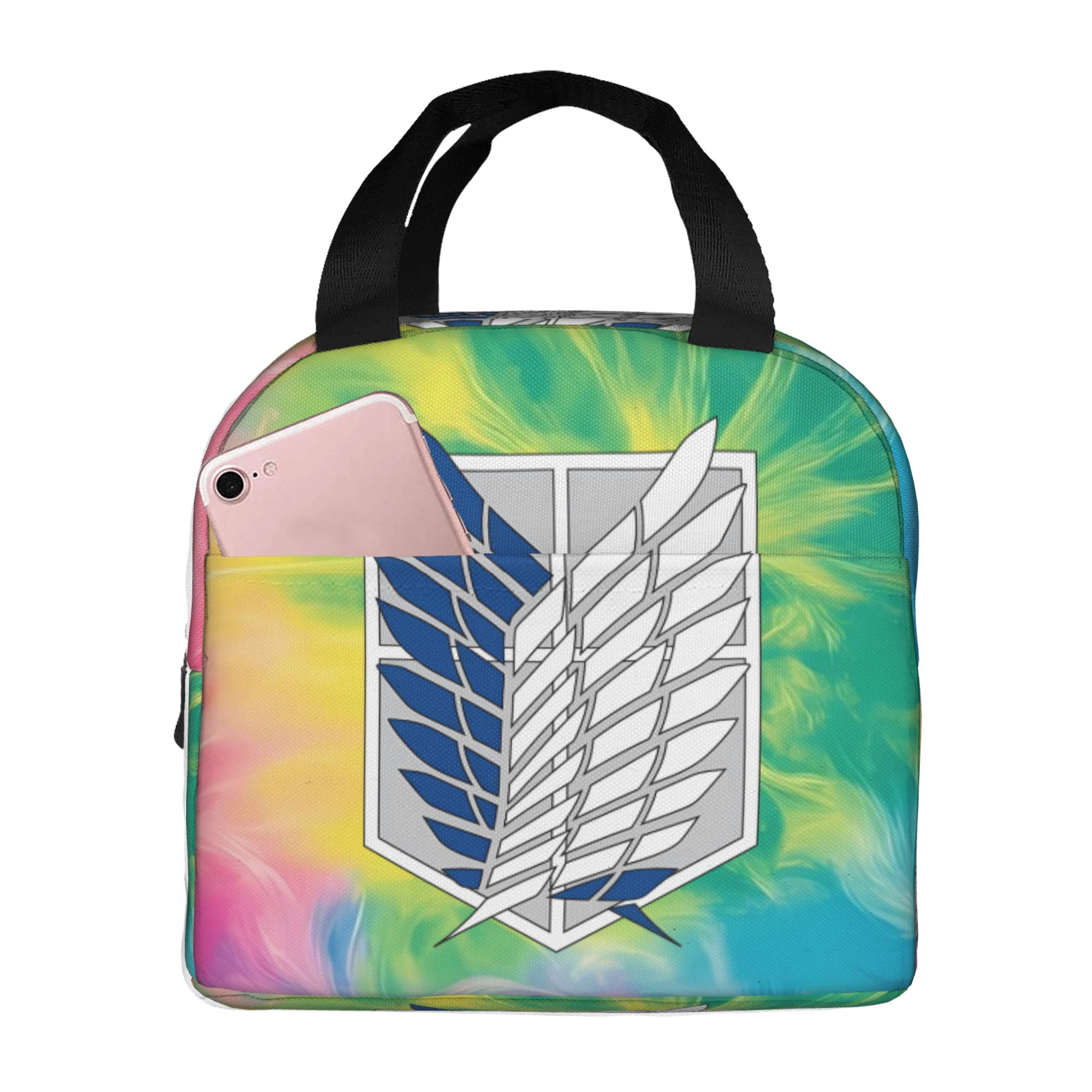 Attack On Titan Lunch Bag Tote Bag Insulated Lunch Box Picnic Beach ...