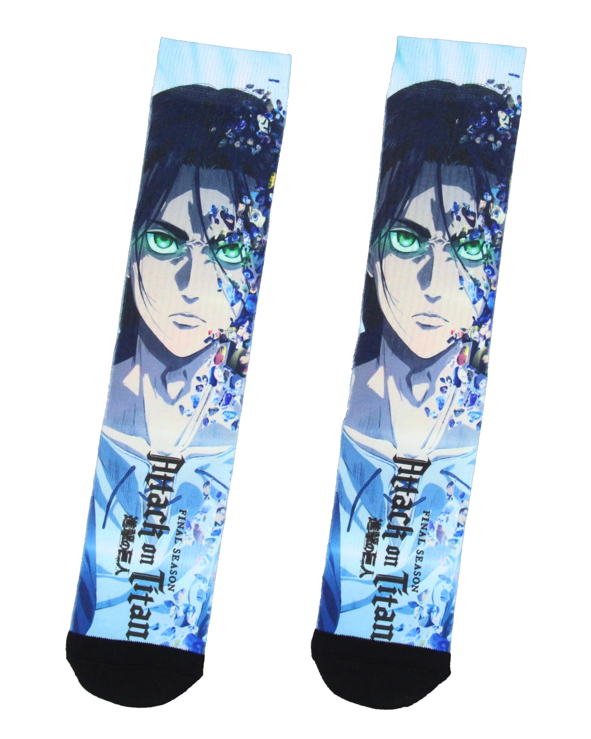 Attack On Titan Mens' Final Season Eren Anime Manga Sublimated Crew ...