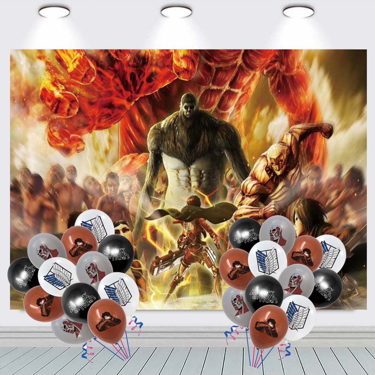 Attack On Titan Party Decorations Backdrop Banner Balloons Taspestry ...