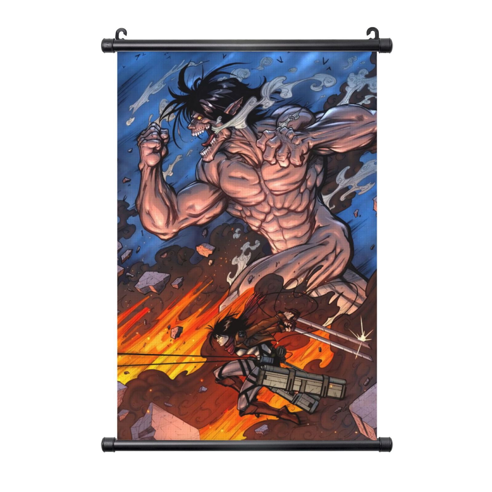Attack On Titan Poster Aesthetic Canvas PVC Shaft Wall Art Hanging ...