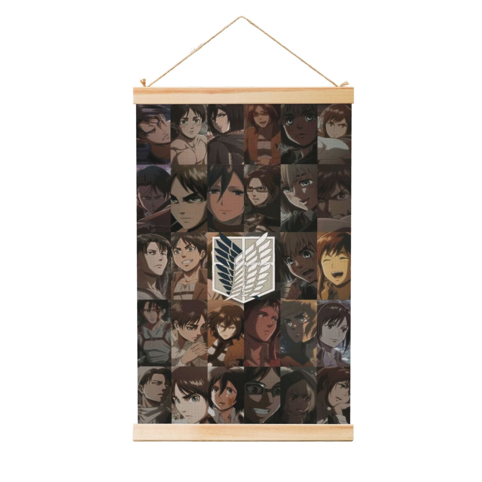 Attack On Titan Poster Aesthetic Canvas Wooden Shaft Wall Art Hanging ...