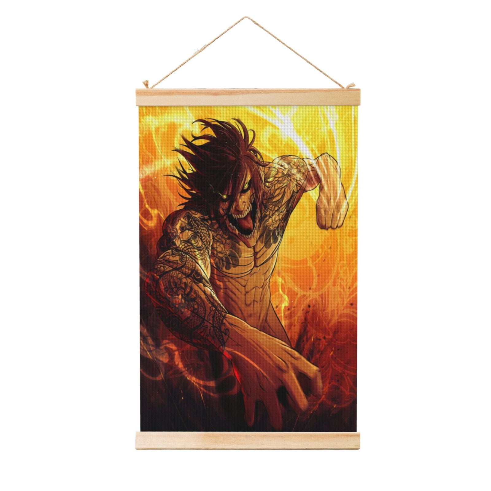 Attack On Titan Poster Aesthetic Canvas Wooden Shaft Wall Art Hanging ...