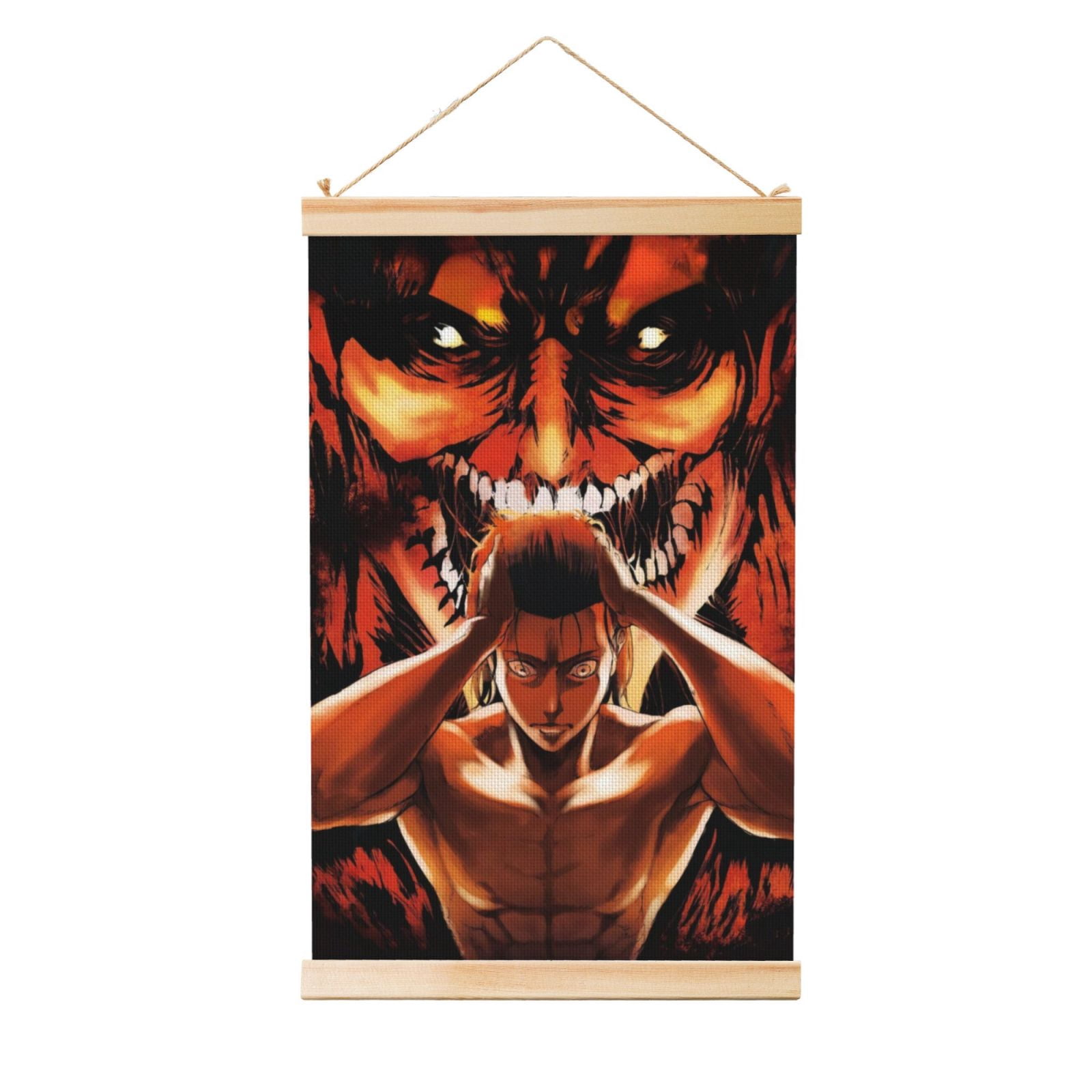 Attack On Titan Poster Aesthetic Canvas Wooden Shaft Wall Art Hanging ...