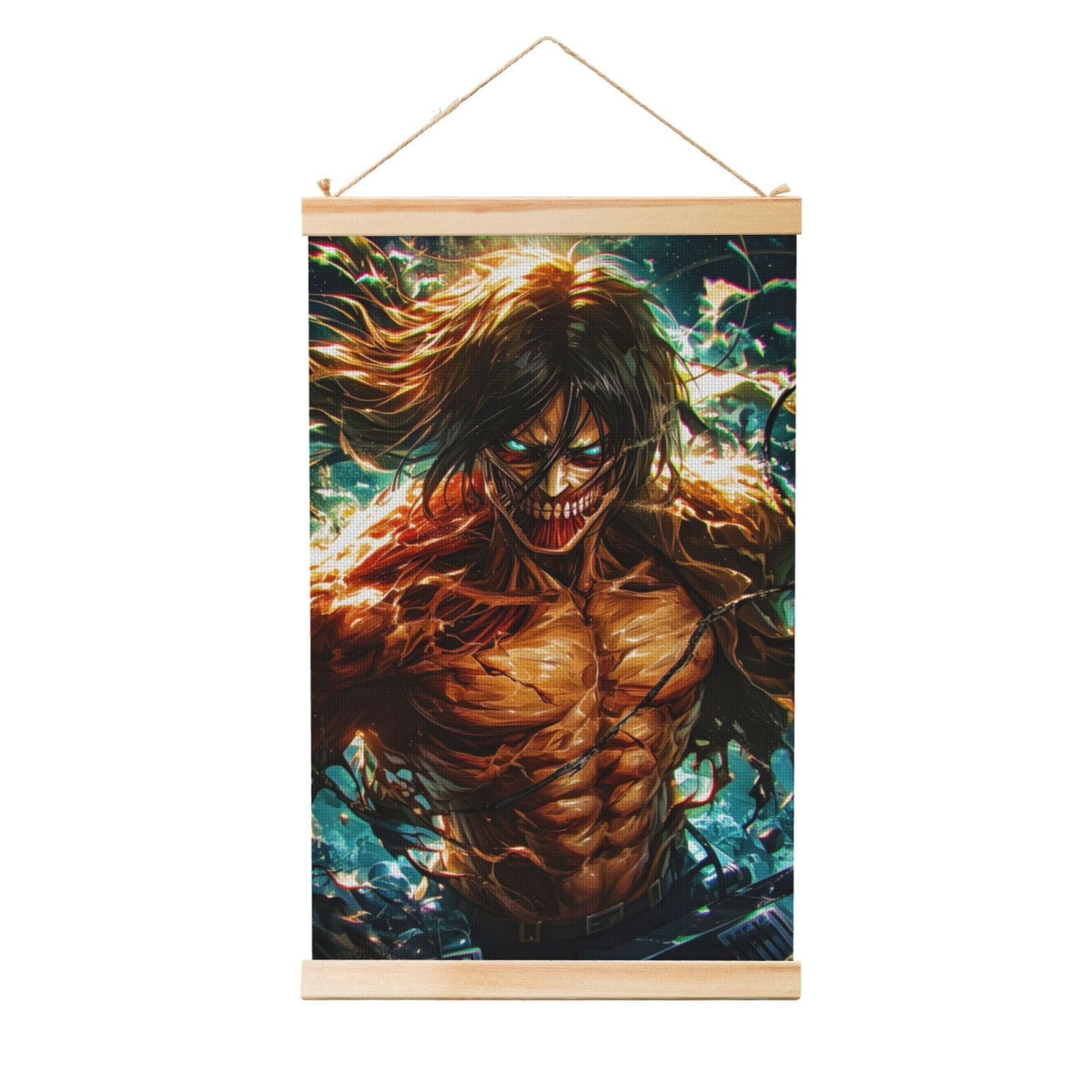 Attack On Titan Poster Aesthetic Canvas Wooden Shaft Wall Art Hanging ...
