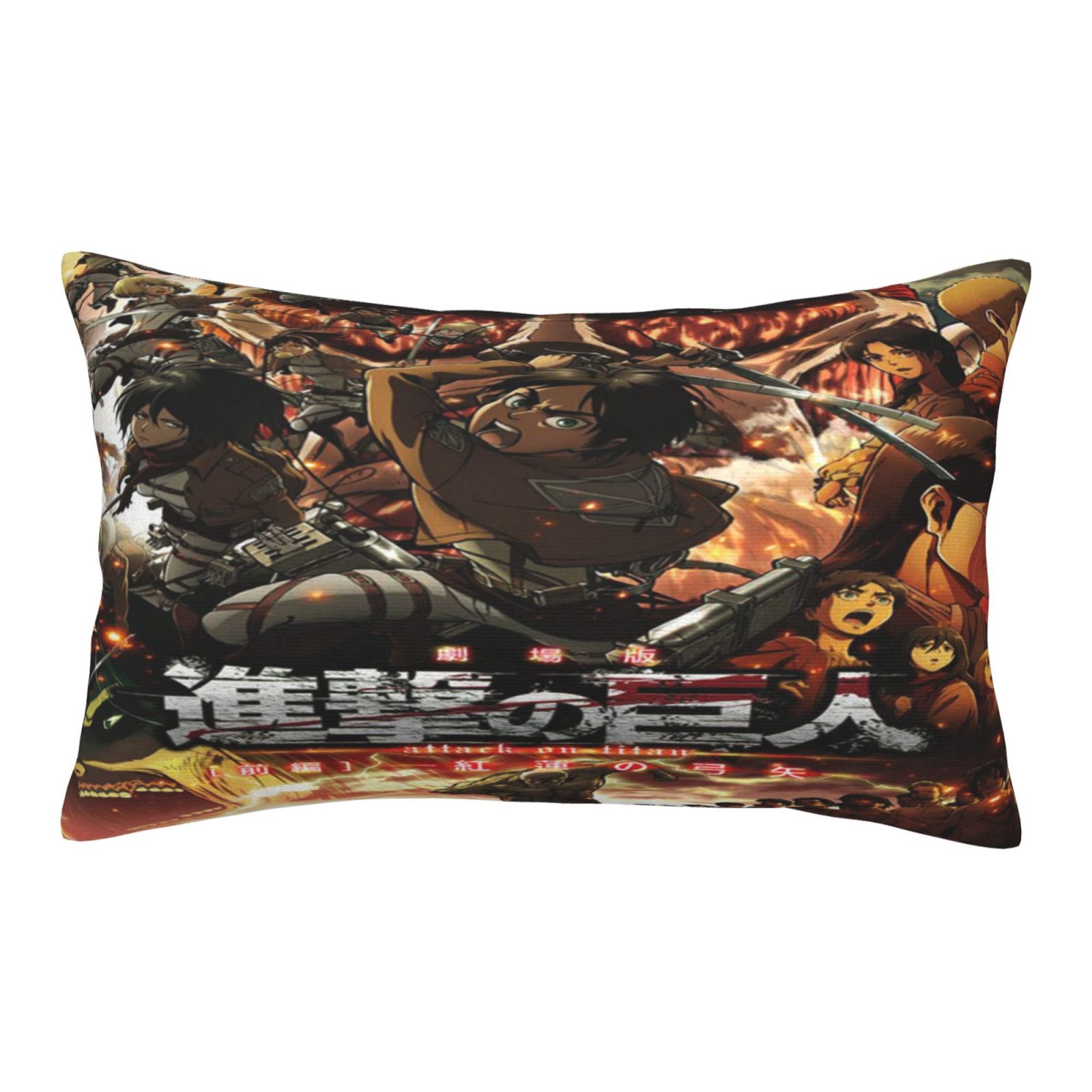 Attack On Titan Print Throw Pillow Covers Pillow Cushion Cases Throw ...