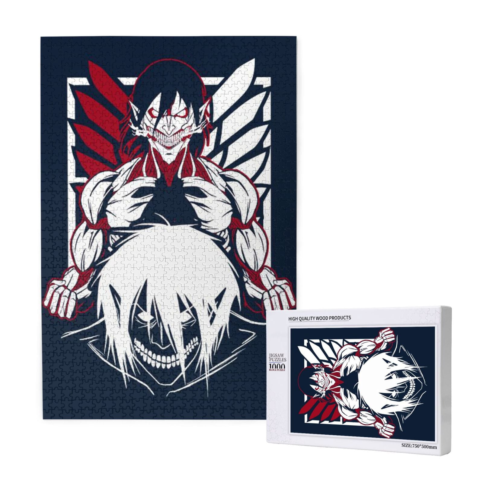 Attack On Titan Puzzle 1000 Pieces Wooden Jigsaw Puzzle For Adult Teens ...