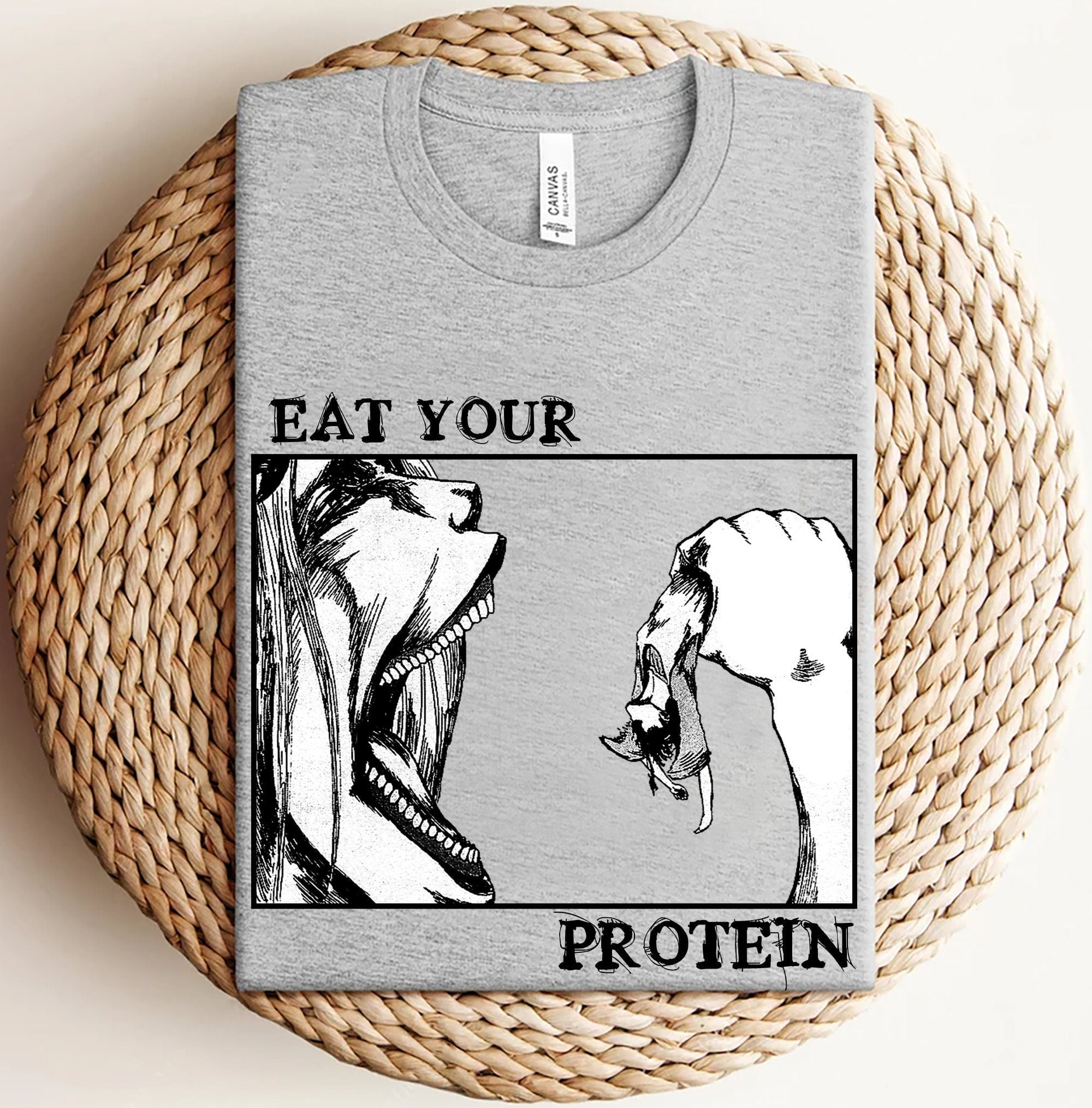 Attack On Titan Shirt, Eat Your Protein Shirt, AOT Shirt, Eren Jaeger ...