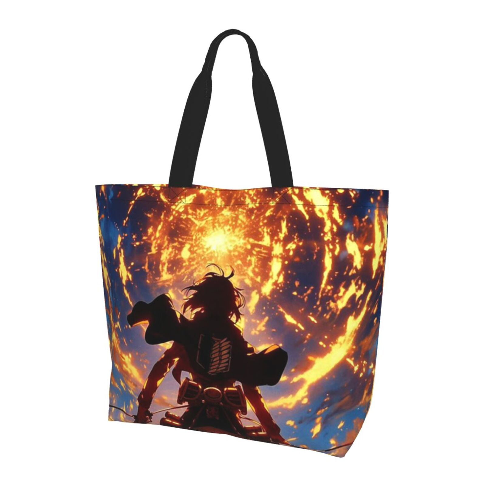Attack On Titan Shoulder Bag Durable Reusable Grocery Bags Shopping ...