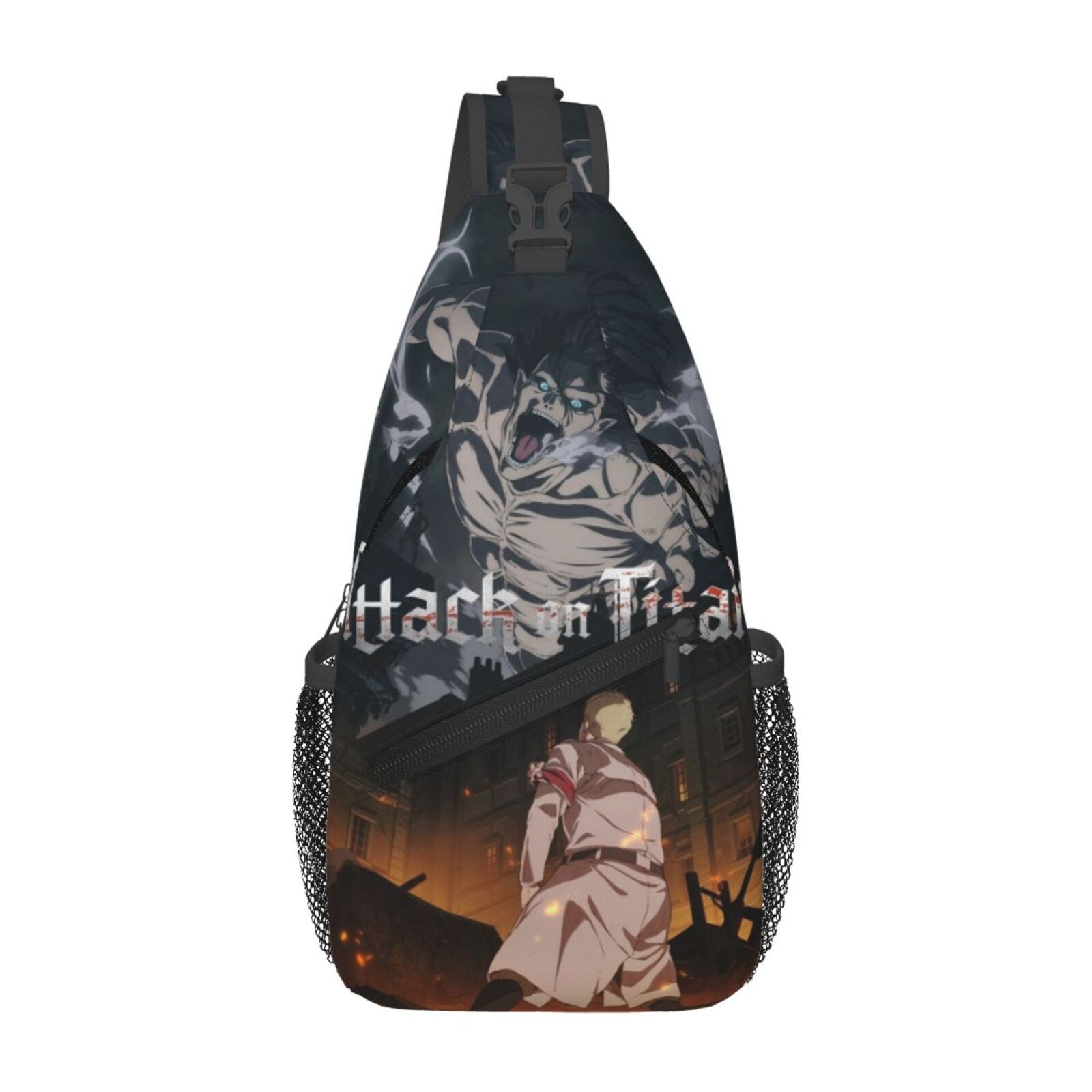 Attack On Titan Sling Backpack Travel Hiking Chest Bag Daypack ...