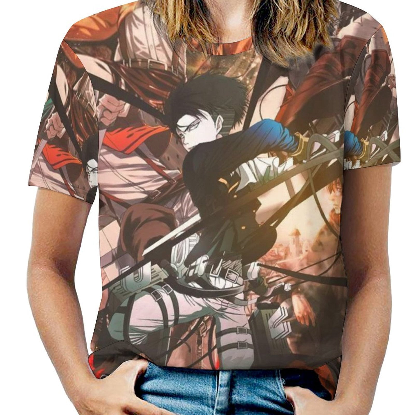 Attack On Titan T-Shirt for Women Casual Printed Tee Stylish Soft ...