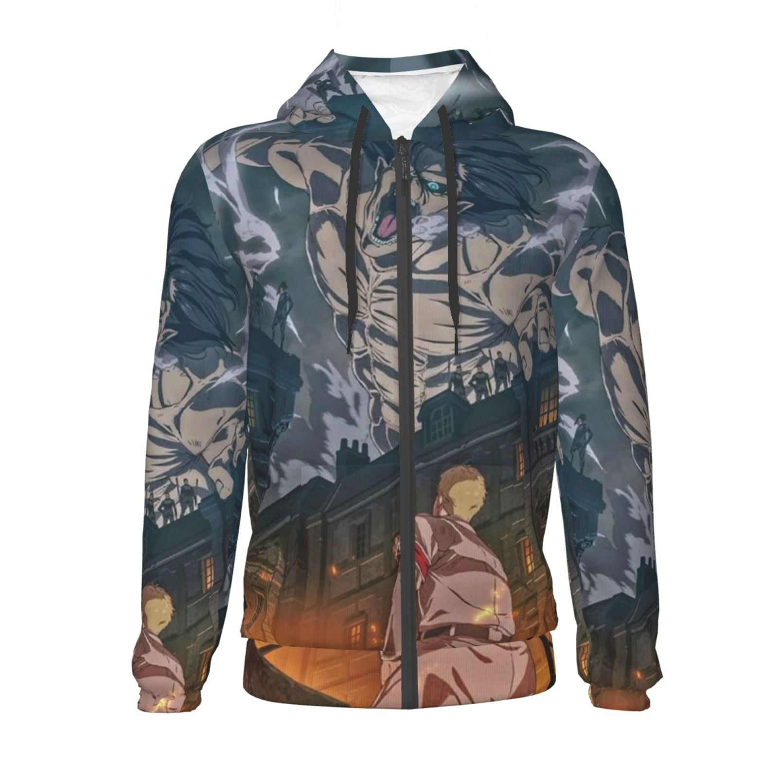 Attack On Titan Teens Sweatshirts Novelty Print Zip Up Hoodie Jacket ...