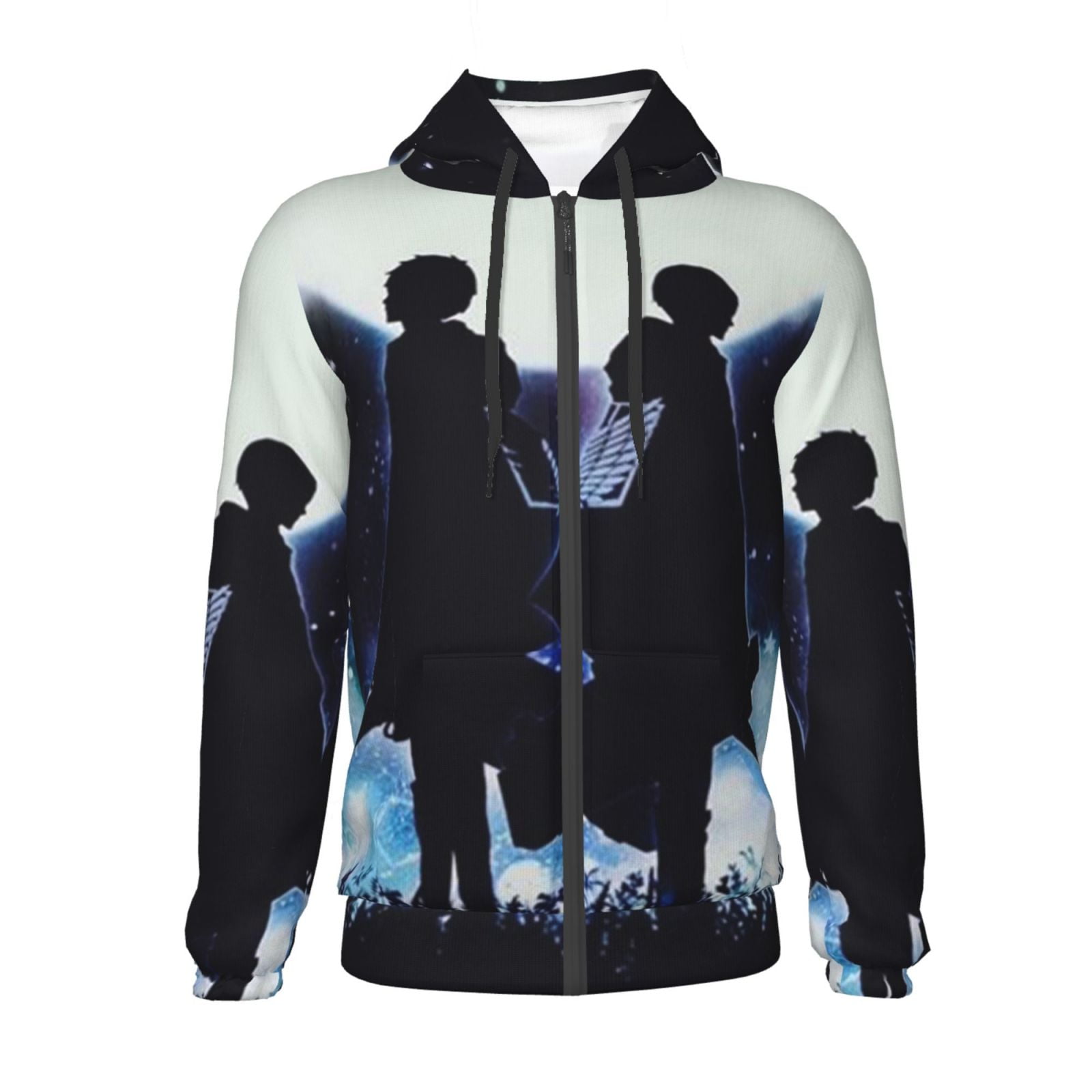 Attack On Titan Teens Sweatshirts Novelty Print Zip Up Hoodie Jacket ...