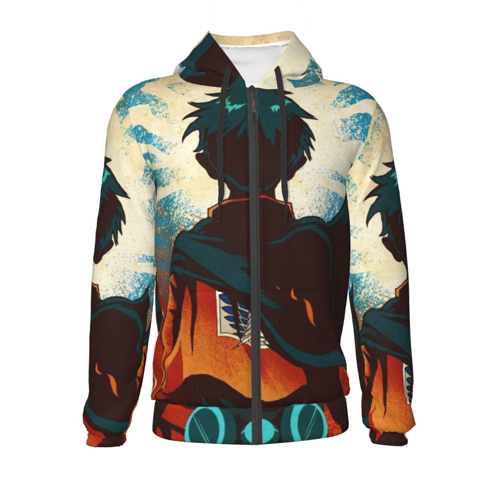 Attack On Titan Teens Sweatshirts Novelty Print Zip Up Hoodie Jacket ...