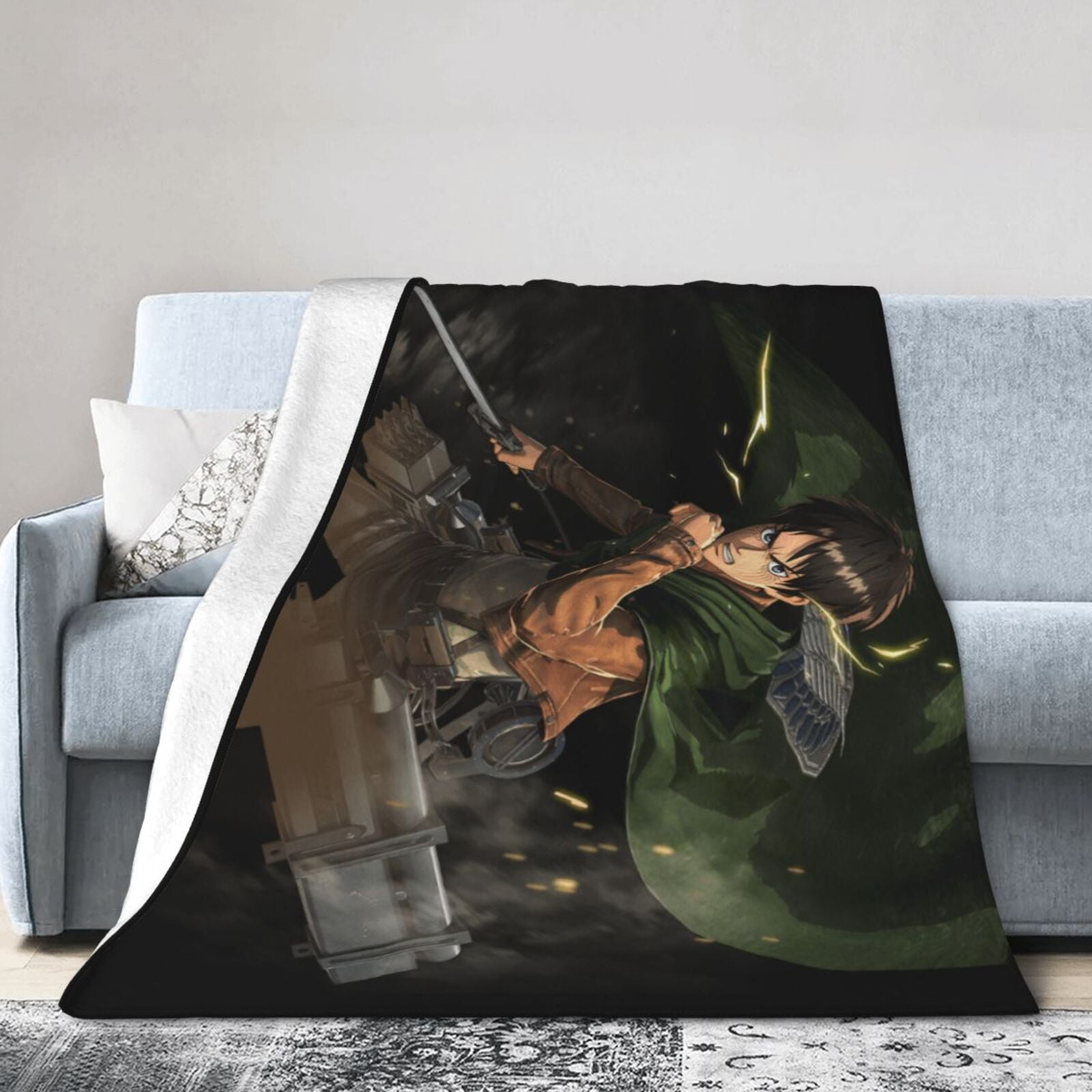 Attack On Titan Throw Blanket, Soft Fleece Throw Blanket For Boys And ...