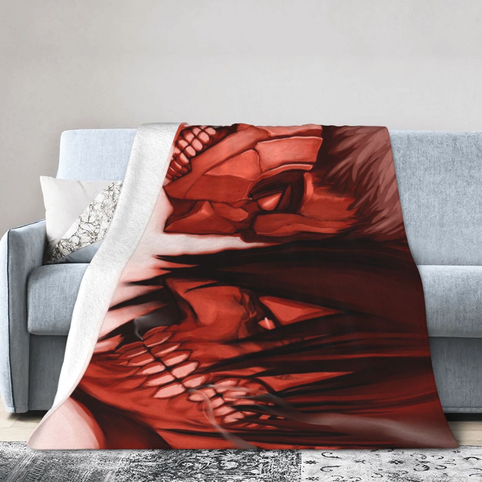 Attack On Titan Throw Blanket, Soft Fleece Throw Blanket For Boys And ...