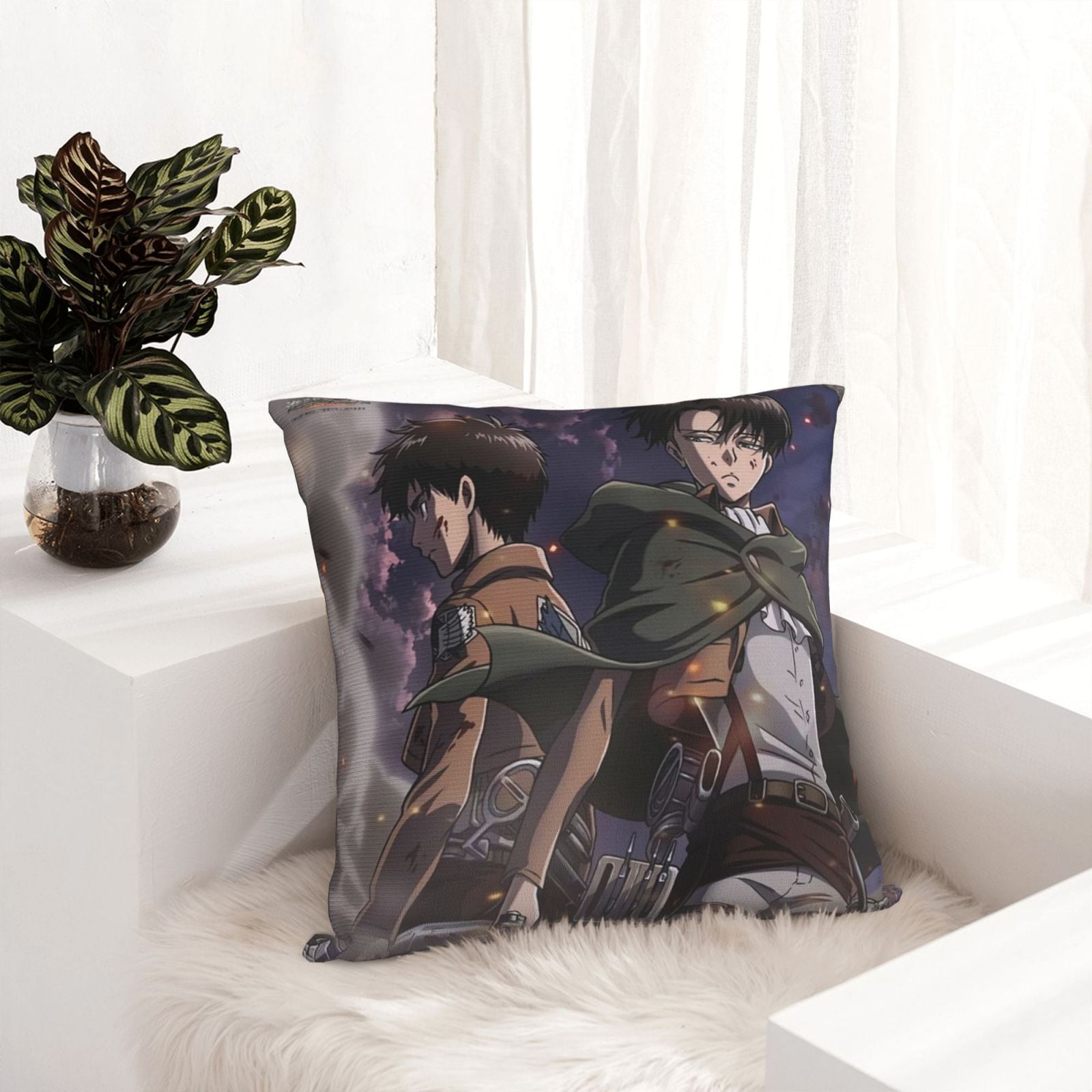 Attack On Titan Throw Pillow Band Covers Decorative Pillowcase Square ...
