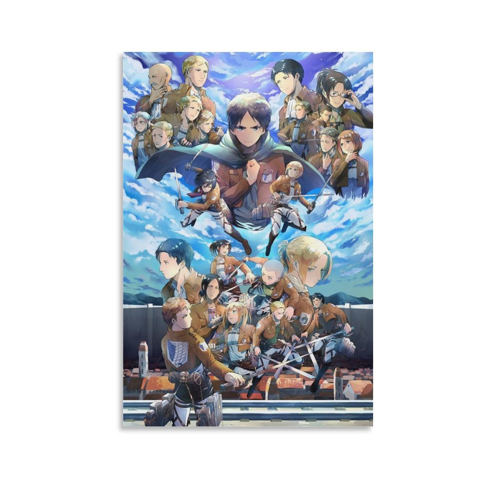 Attack On Titan Wall Hanging Painting Wall Art Canvas Paintings Posters ...