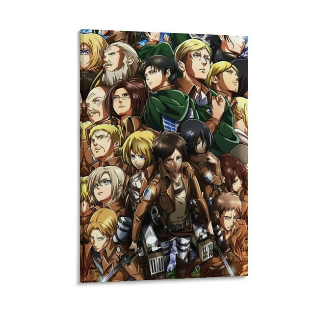Attack On Titan Wall Hanging Painting Wall Art Canvas Paintings Posters ...