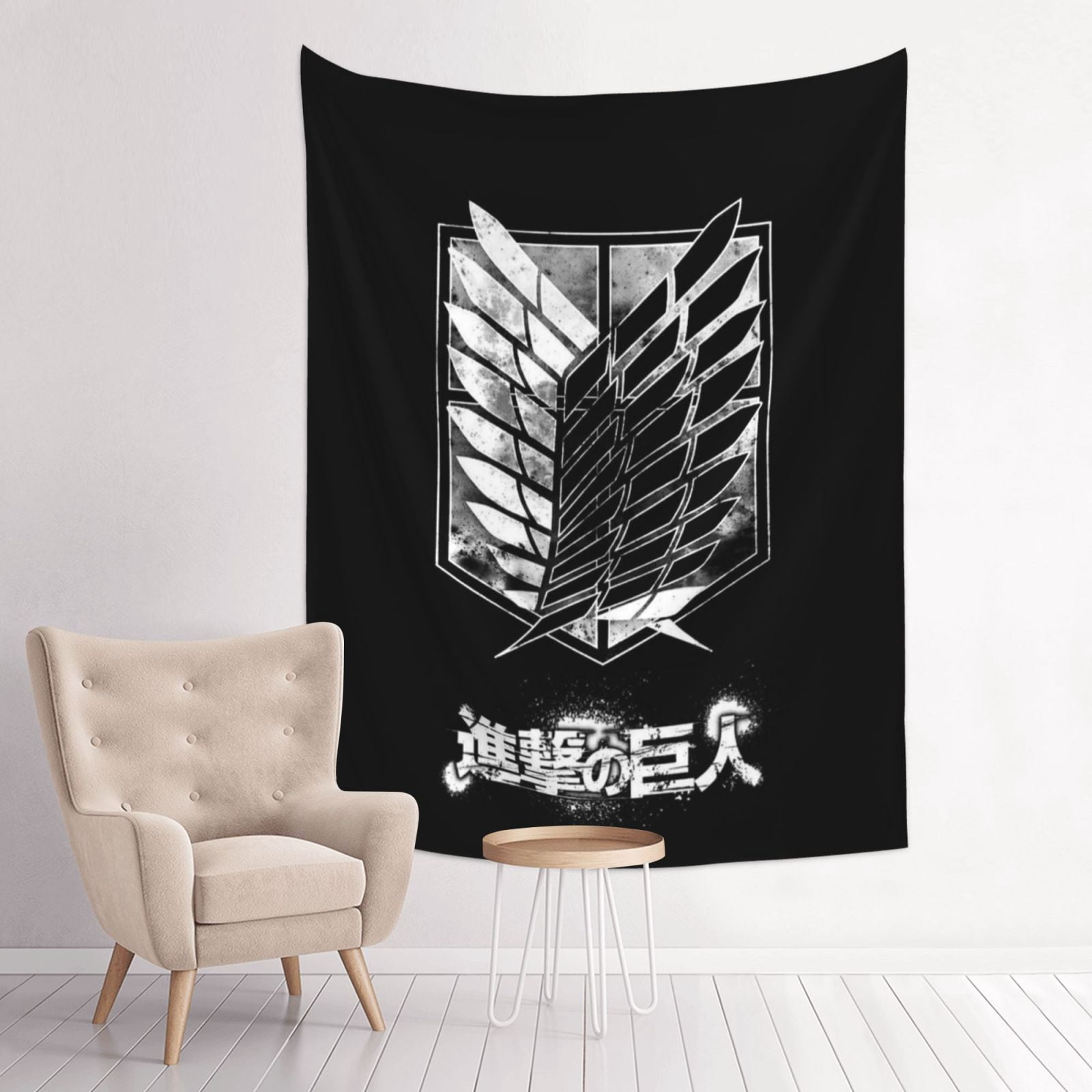 Attack On Titan Wall Tapestry Poster For Bedroom Aesthetics Funny Room ...