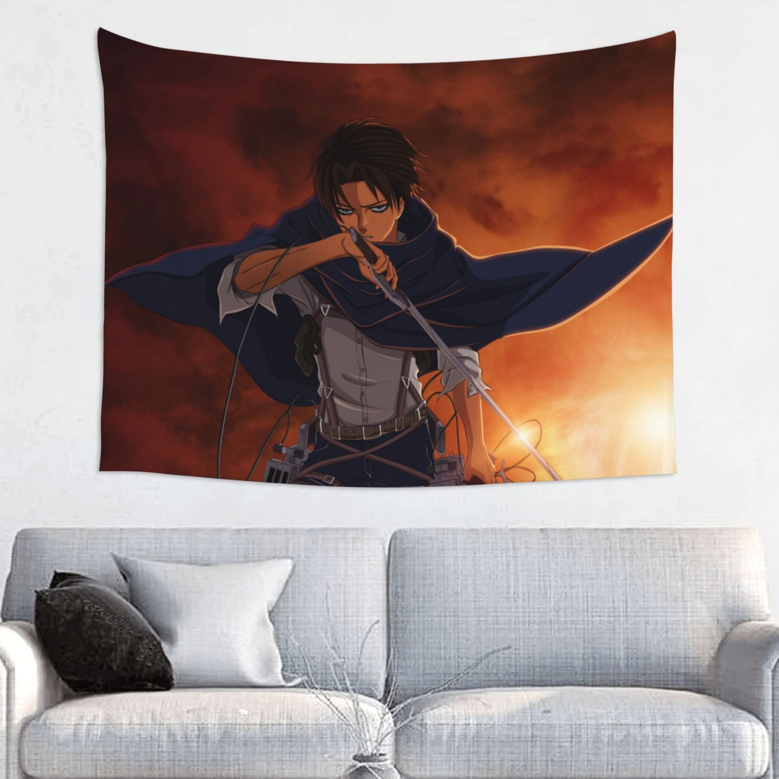 Attack On Titan Wall Tapestry Poster For Bedroom Aesthetics Funny Room