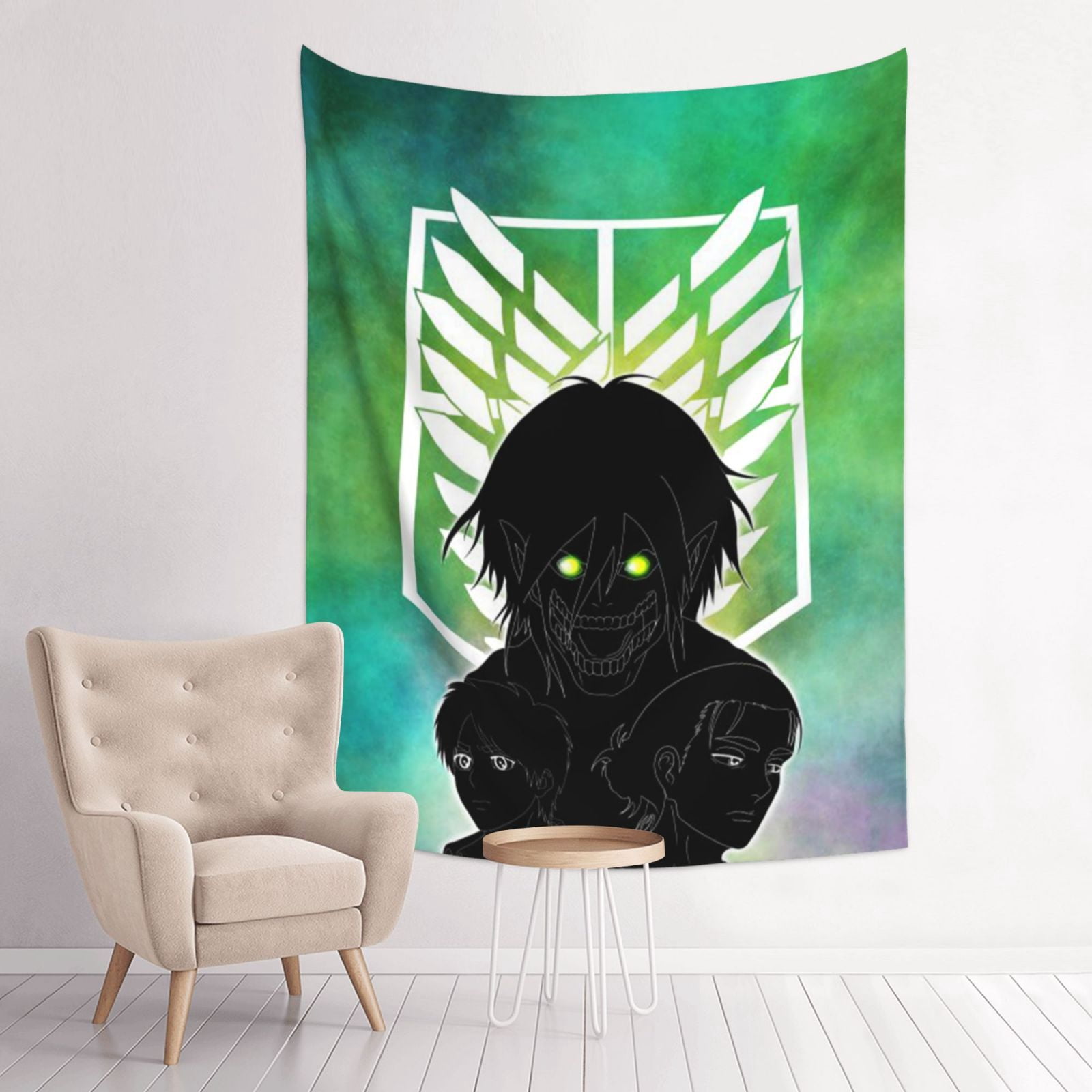 Attack On Titan Wall Tapestry Poster For Bedroom Aesthetics Funny Room ...