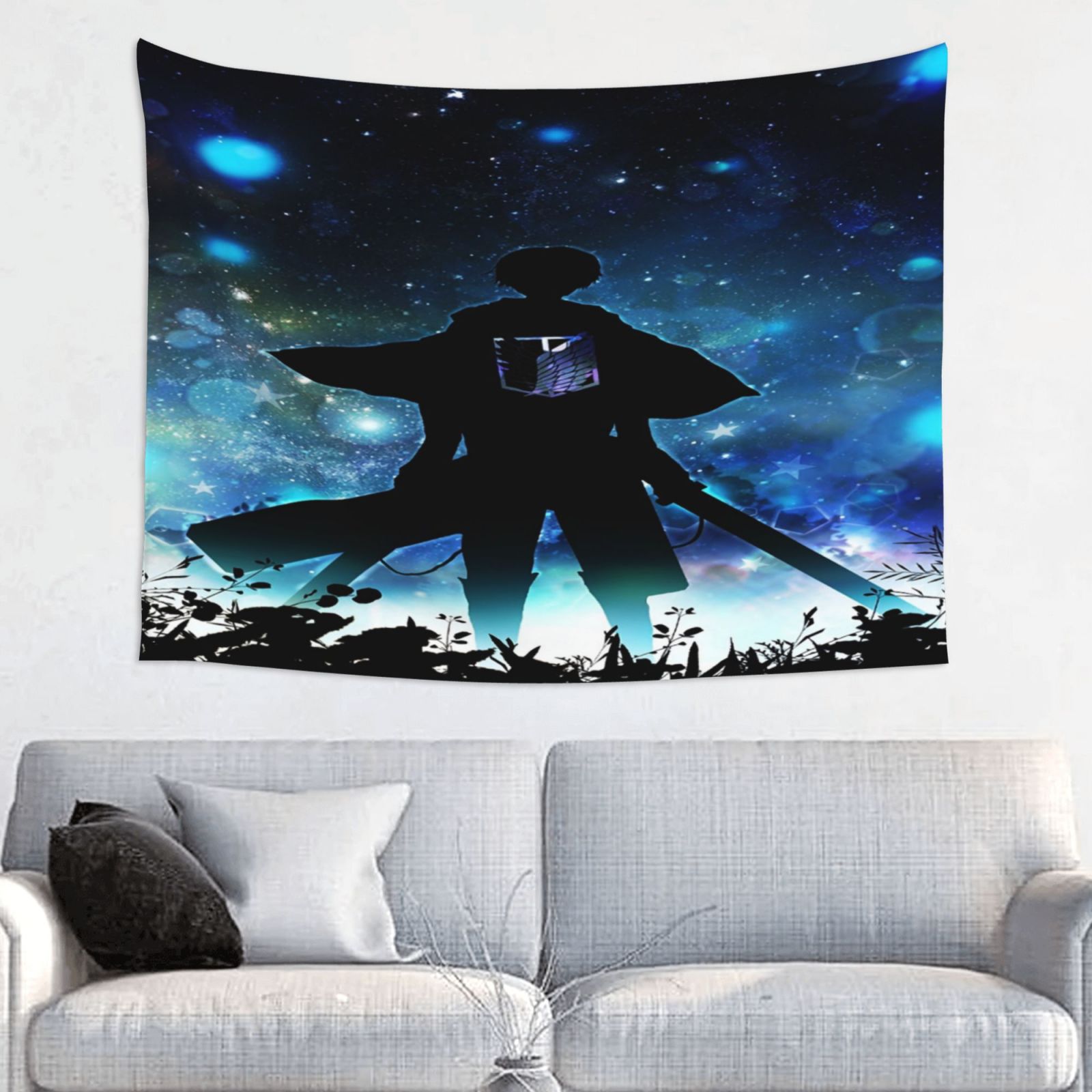 Attack On Titan Wall Tapestry Poster For Bedroom Aesthetics Funny Room