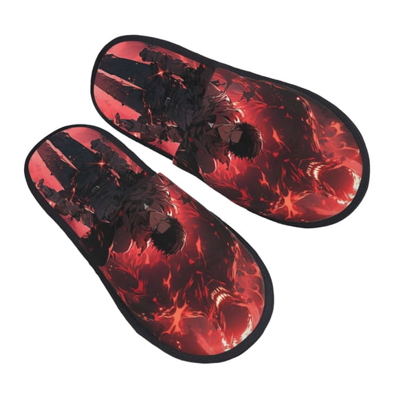 Attack On Titan Winter Home Slippers Warm House Shoes Cozy Plush Cotton ...