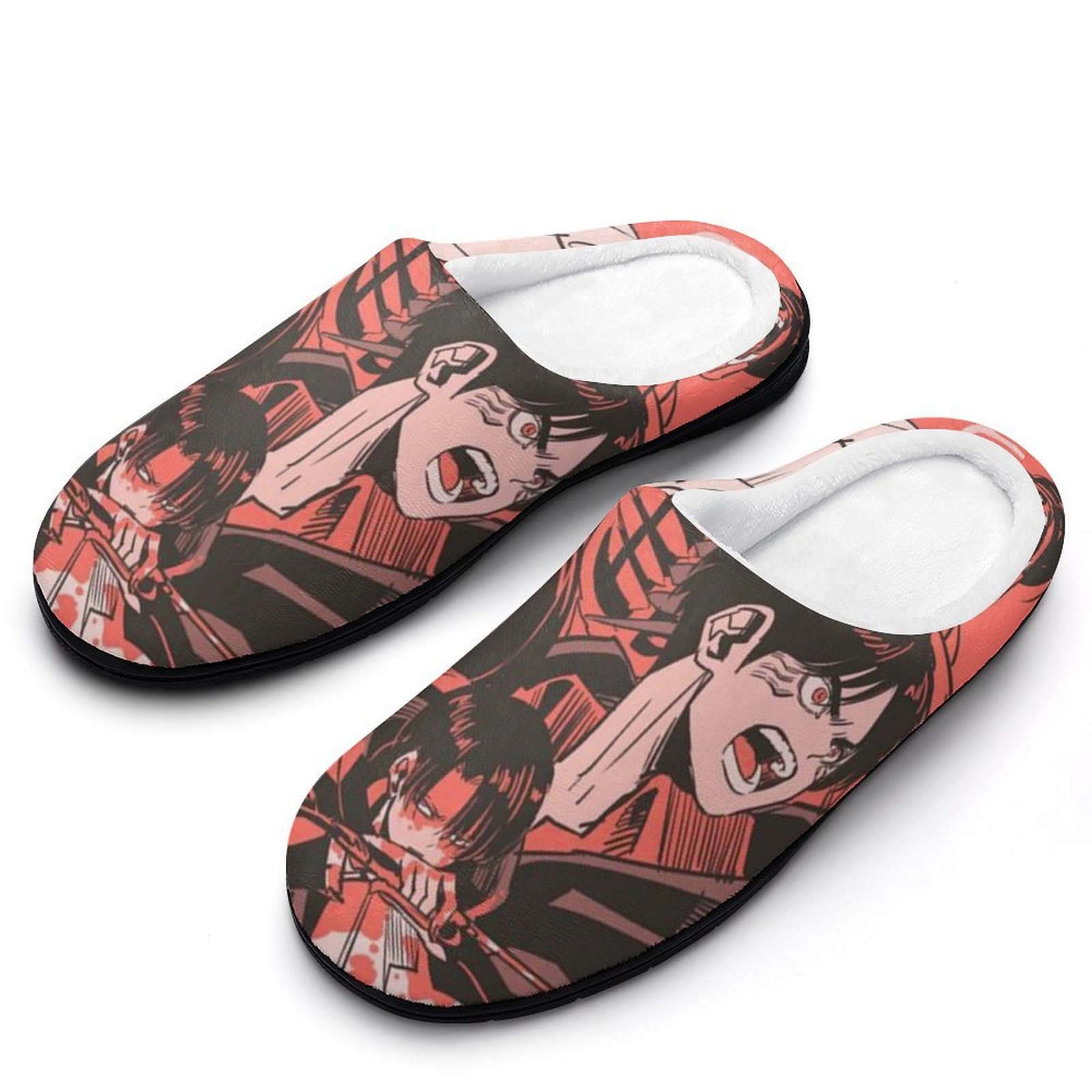 Attack On Titan Women's Cotton Slippers Warm Plush Lining Non-Slip ...
