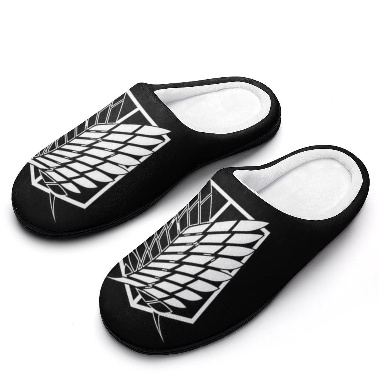 Attack On Titan Women's Cotton Slippers Warm Plush Lining Non-Slip ...
