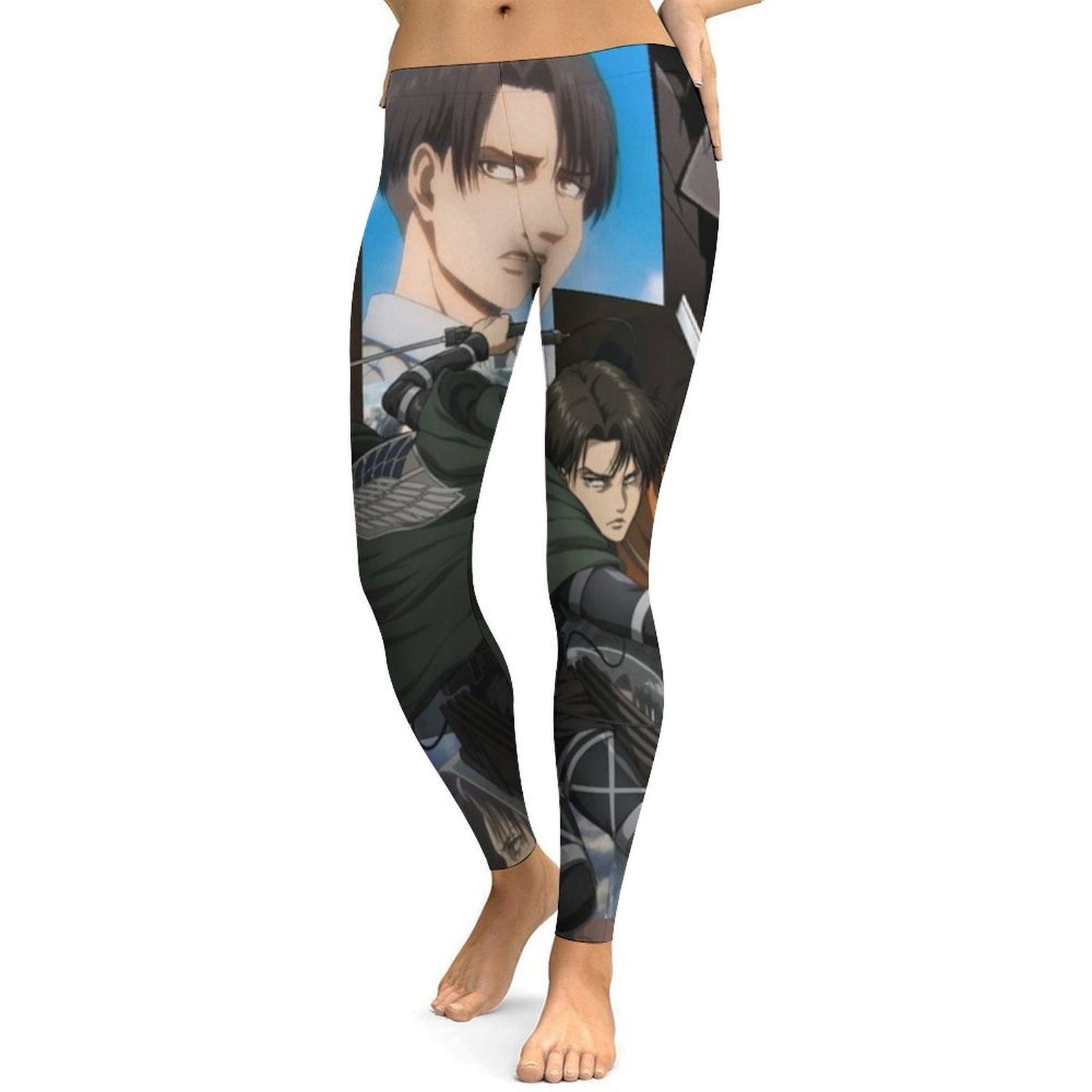 Attack On Titan Women's Yoga Pants Elastic Yoga Capris Workout Leggings ...
