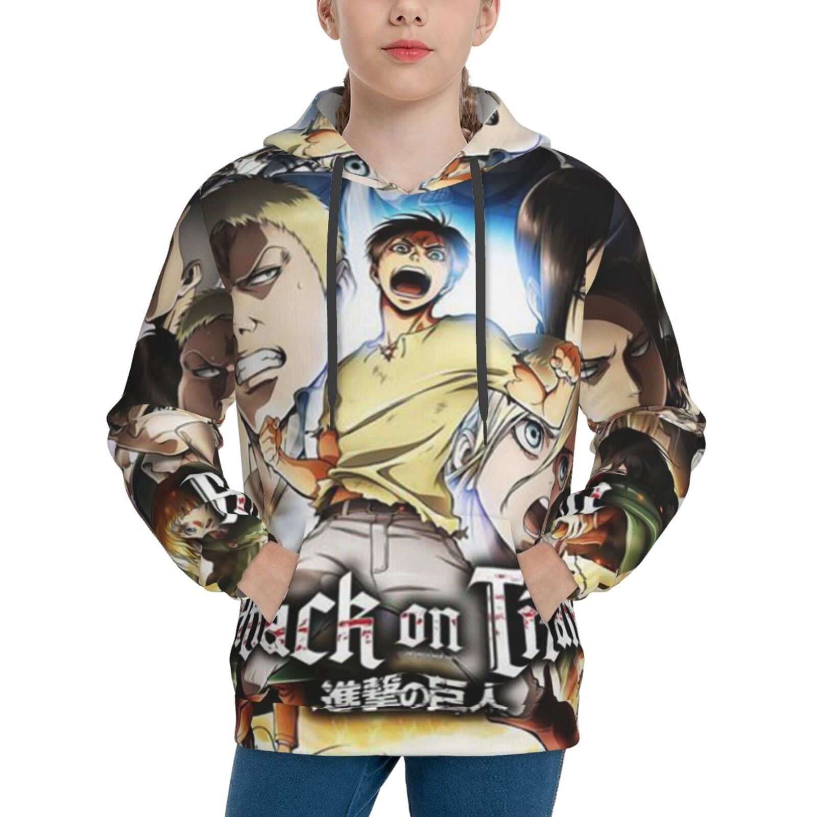Attack On Titan Youth Hoodies 3D Print Pullover Hooded Sweatshirt ...