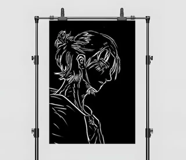 Attack On Titan Anime Eren Poster, Eren Wall Art, Eren Poster, High ...