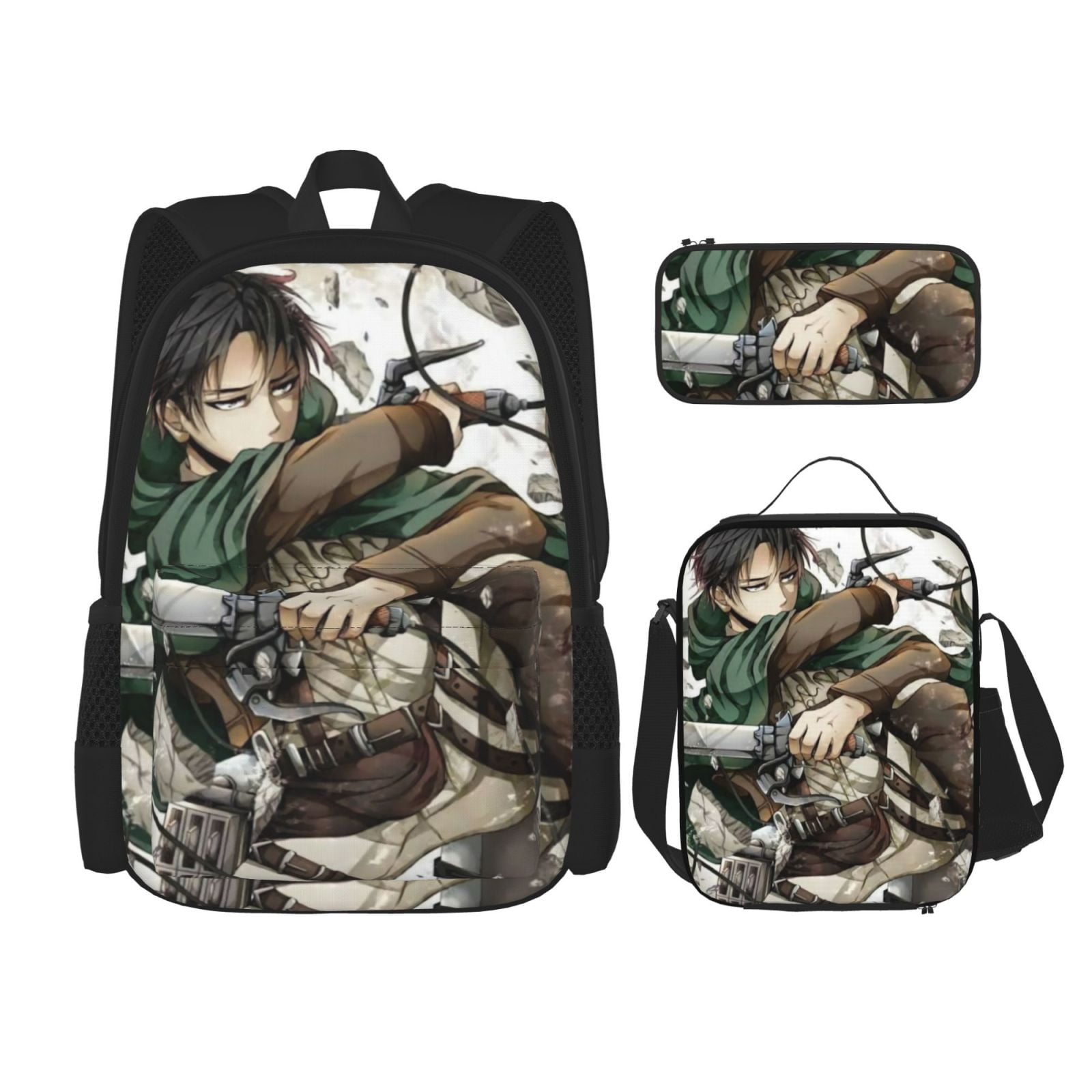 Attack on Titan Backpack Set Combination with Lunch Box Pencil Case ...