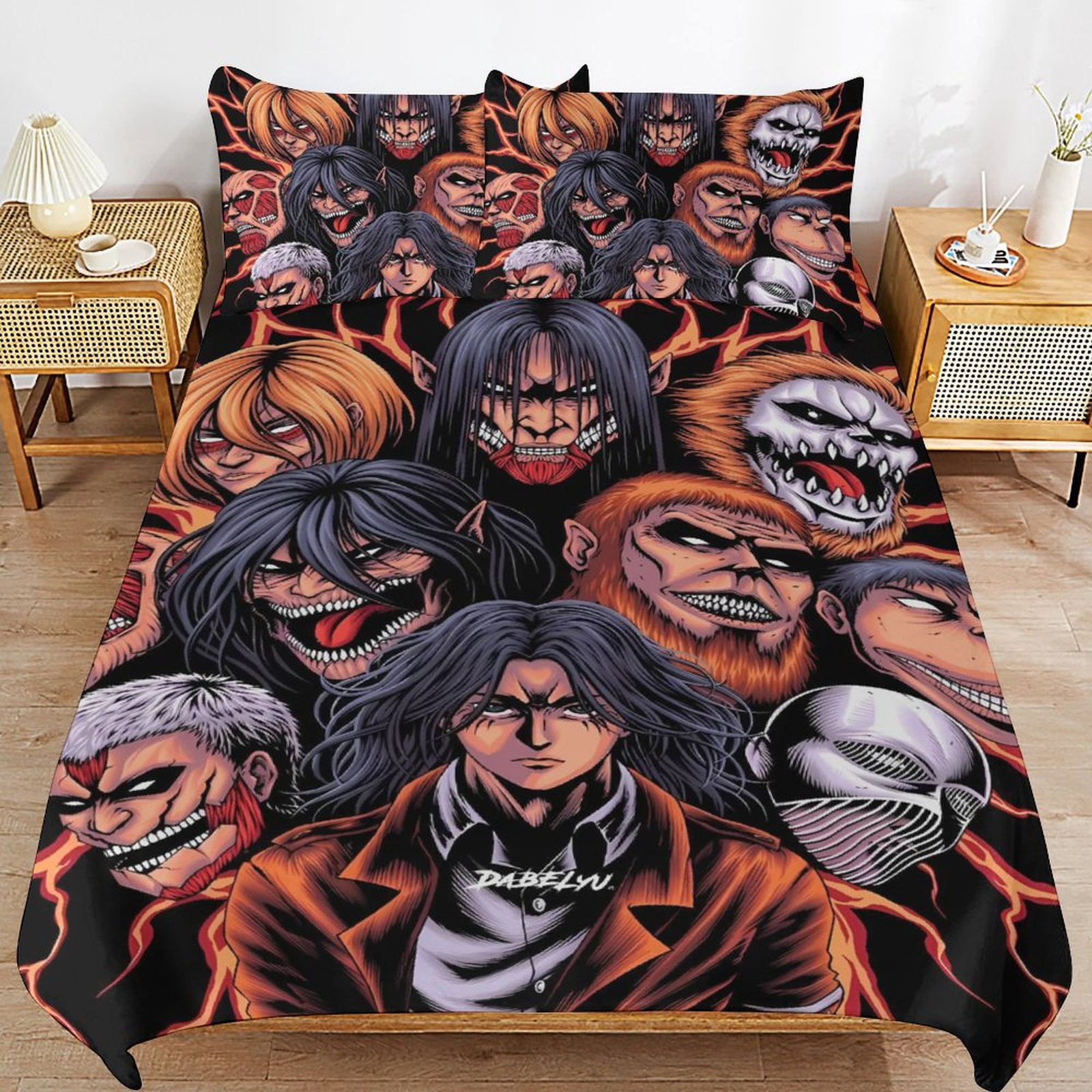 Attack on Titan Bed Duvet Cover Microfiber Bedding Sets 3D Printed ...