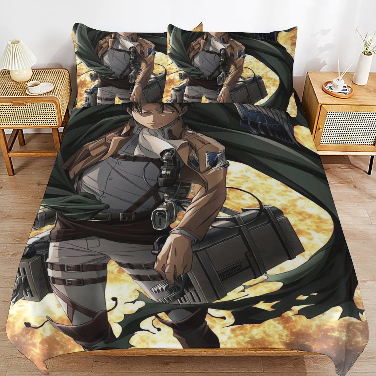 Attack on Titan Bed Duvet Cover Microfiber Bedding Sets 3D Printed ...