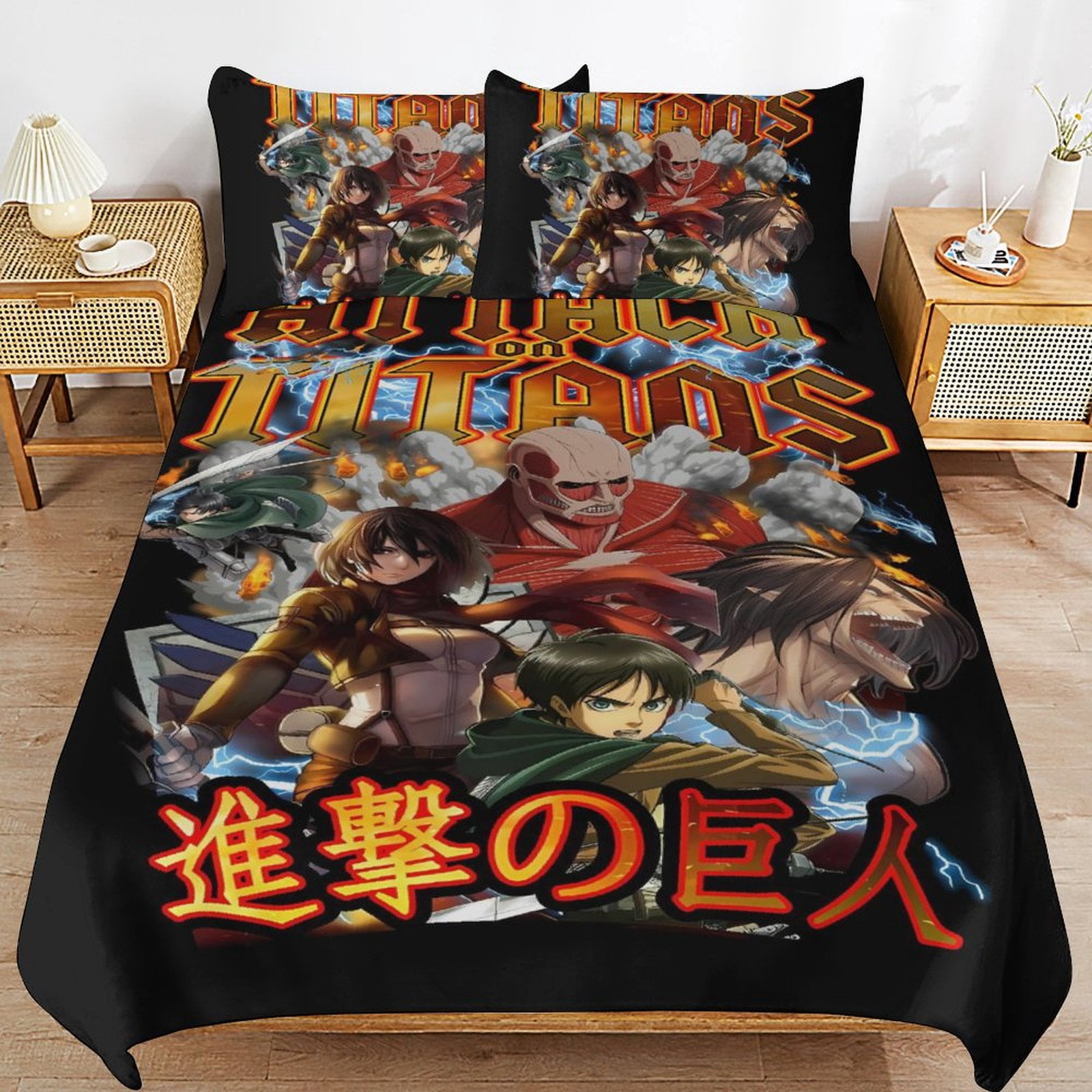 Attack on Titan Bed Duvet Cover Microfiber Bedding Sets 3D Printed ...