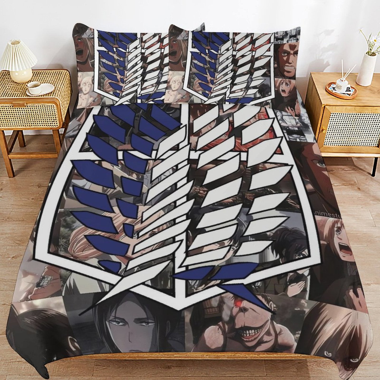 Attack on Titan Bed Duvet Cover Microfiber Bedding Sets 3D Printed ...